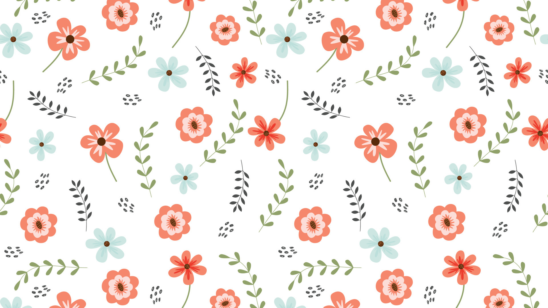 Cute Colorful Flowers Backgrounds