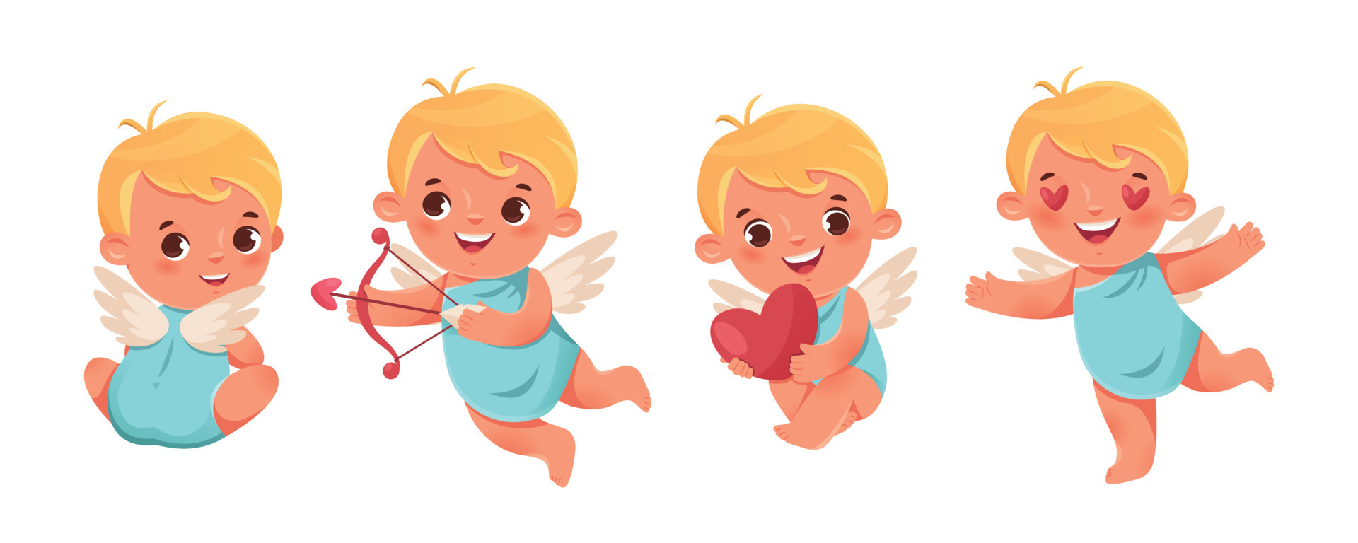 Cute Cupids. Set 2 8574408 Vector Art at Vecteezy Cute Cupids. Set 2 8574408 Vector Art at Vecteezy