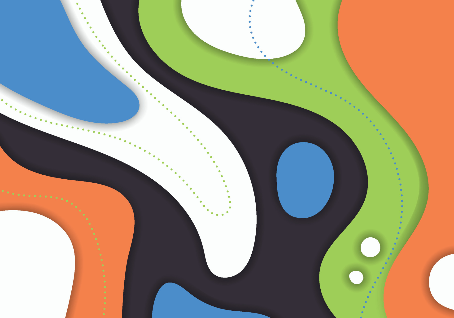 Abstract Colorful Design Template Decorative Style Overlapping Template Design Artwork