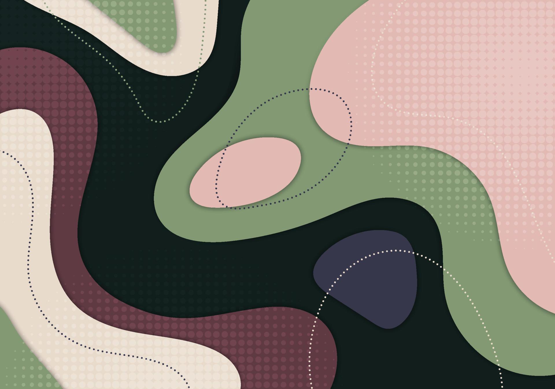 Abstract Colorful Template Design Decoration Artwork Style Overlapping Template Design