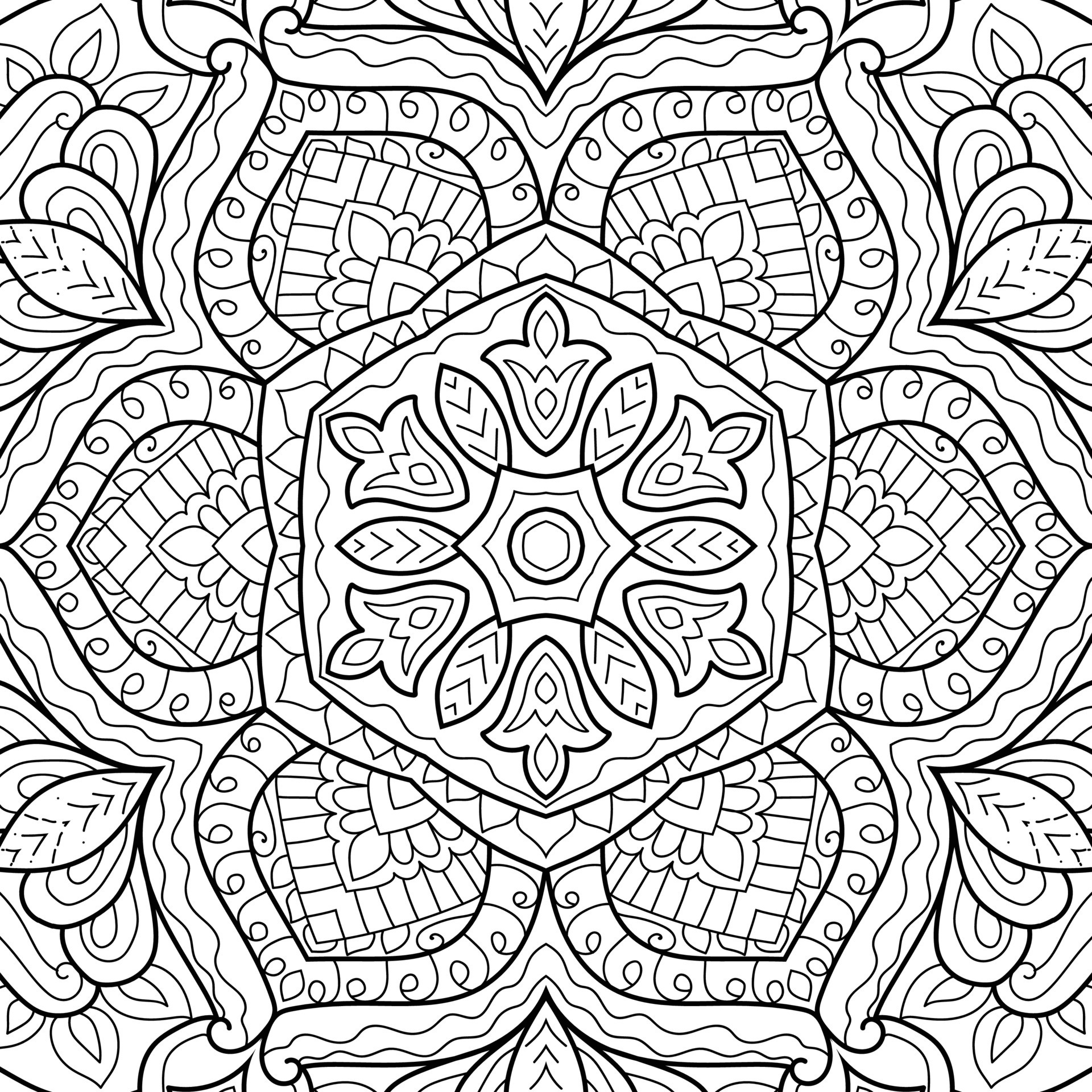 Decorative mandala design coloring book page 8599470 Vector Art at Vecteezy