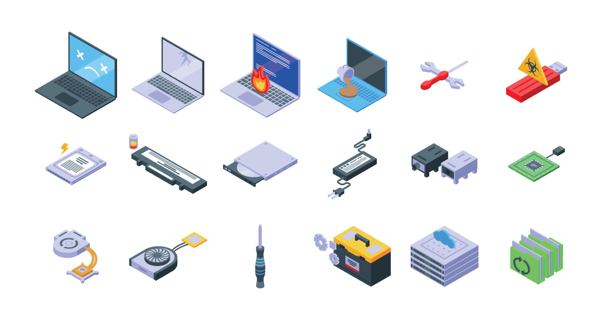Laptop repair icons set isometric vector. Technician repair 8600851 ... Laptop repair icons set isometric vector. Technician repair 8600851 ...