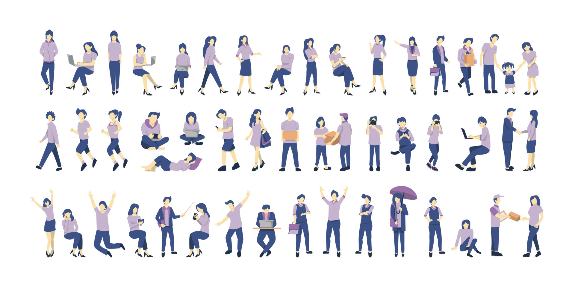 flat character set vector illustration design 8601684 Vector Art at ... flat character set vector illustration design 8601684 Vector Art at ...