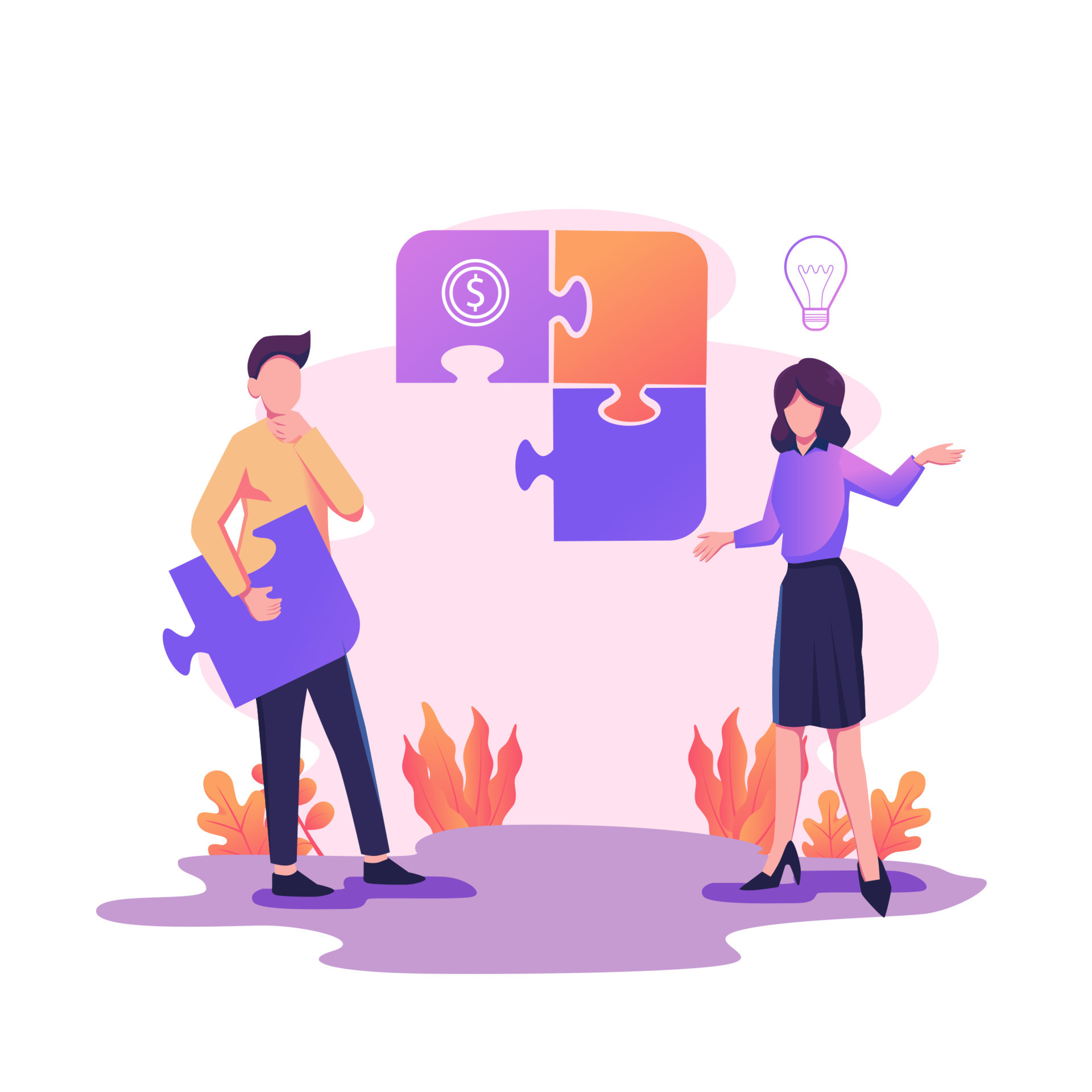 problem solving business support vector illustration design 8601851 ...