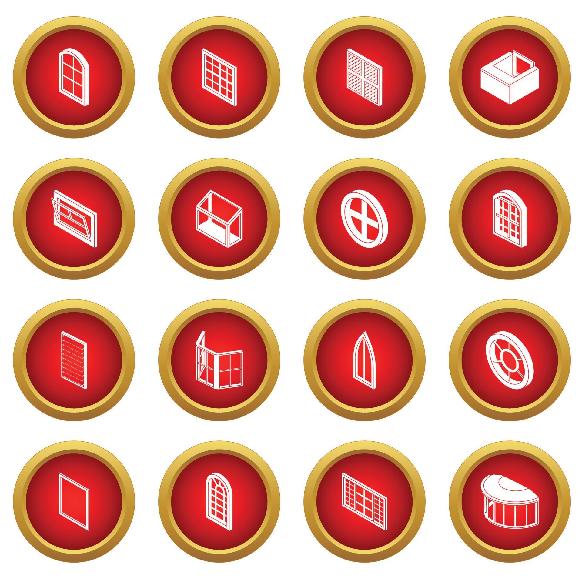 Window forms icons set, simple style 8607734 Vector Art at Vecteezy