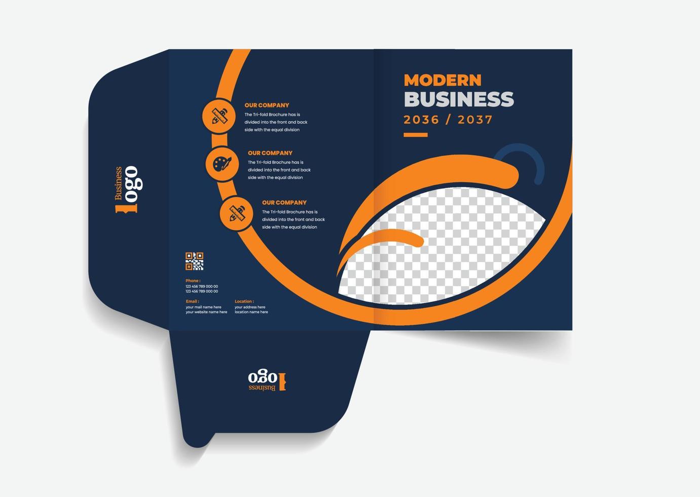 Business folder for files, design. The layout is for posting ...