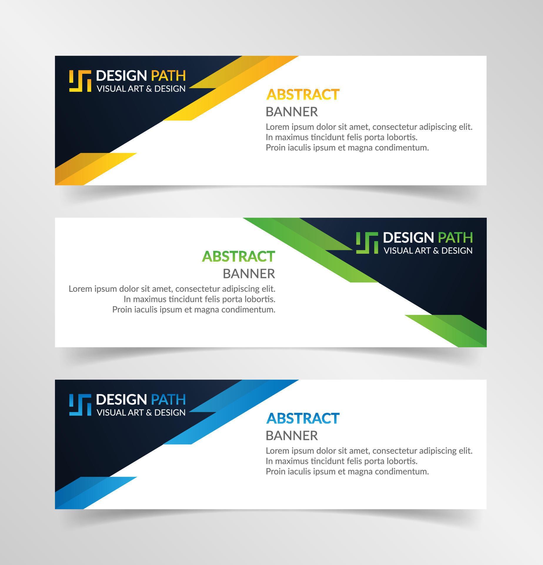 Vector abstract design modern banner web template 8610447 Vector Art at ...
