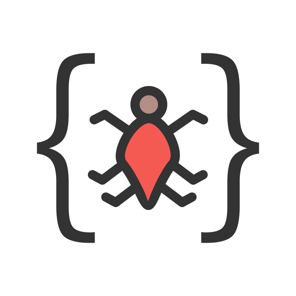 Bug in Code Filled Line Icon 8627363 Vector Art at Vecteezy