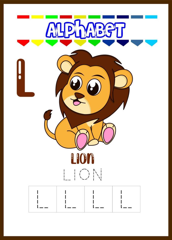 letra del alfabeto l para león 8628092 Vector en Vecteezy
