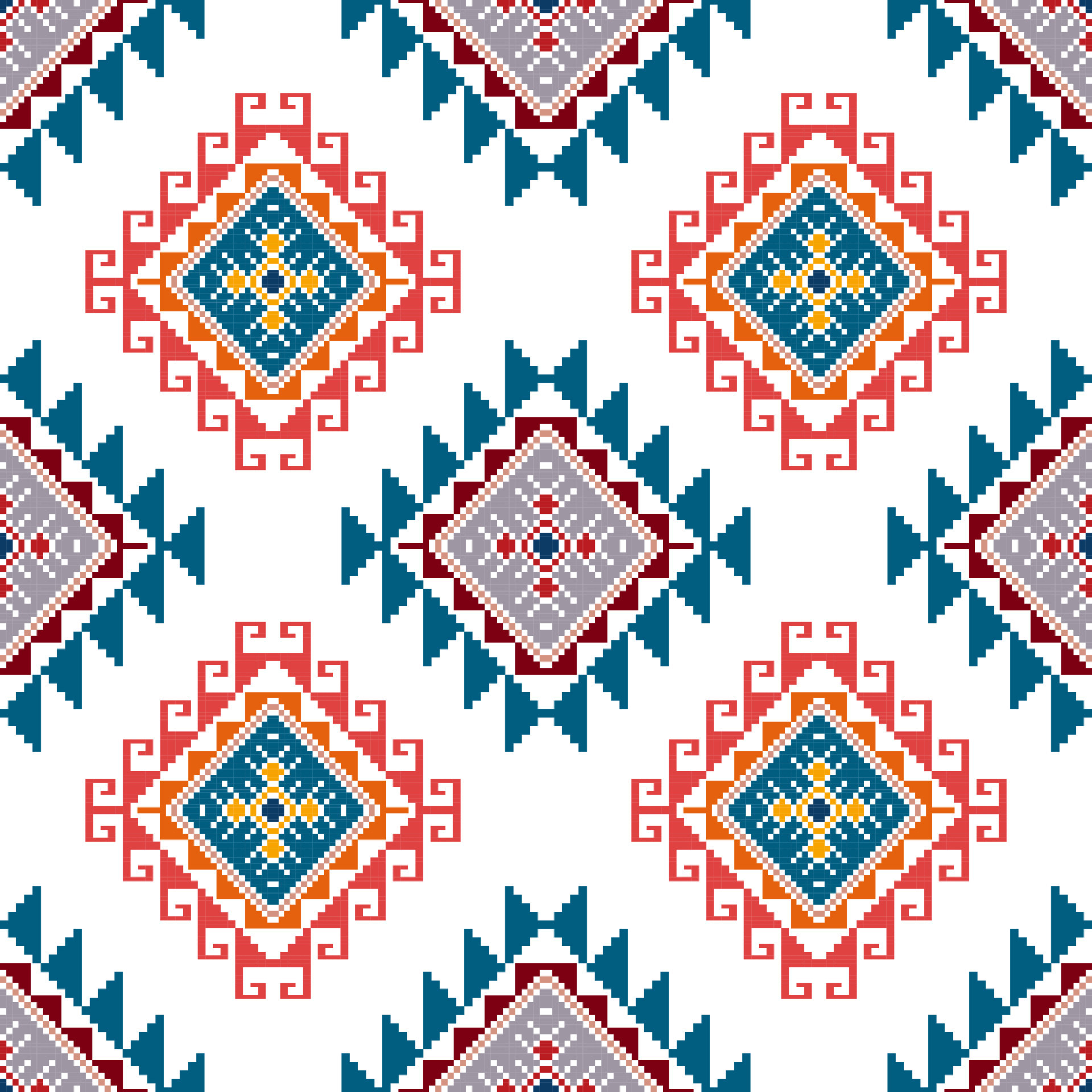 Abstract geometric motif ethnic seamless pattern design. Aztec fabric ...