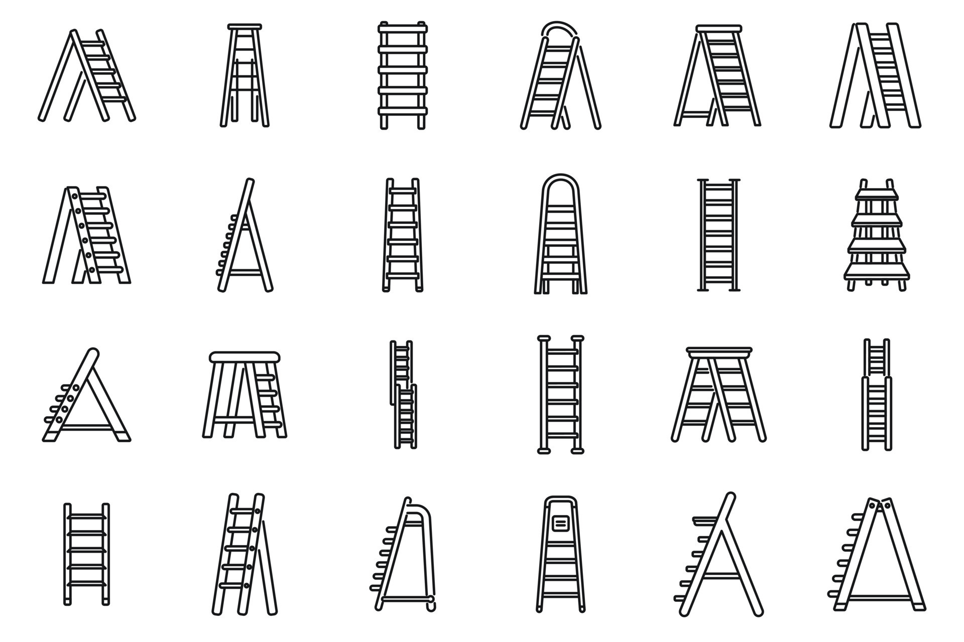 Step ladder icons set outline vector. Home metal 8631230 Vector Art at ... Step ladder icons set outline vector. Home metal 8631230 Vector Art at ...