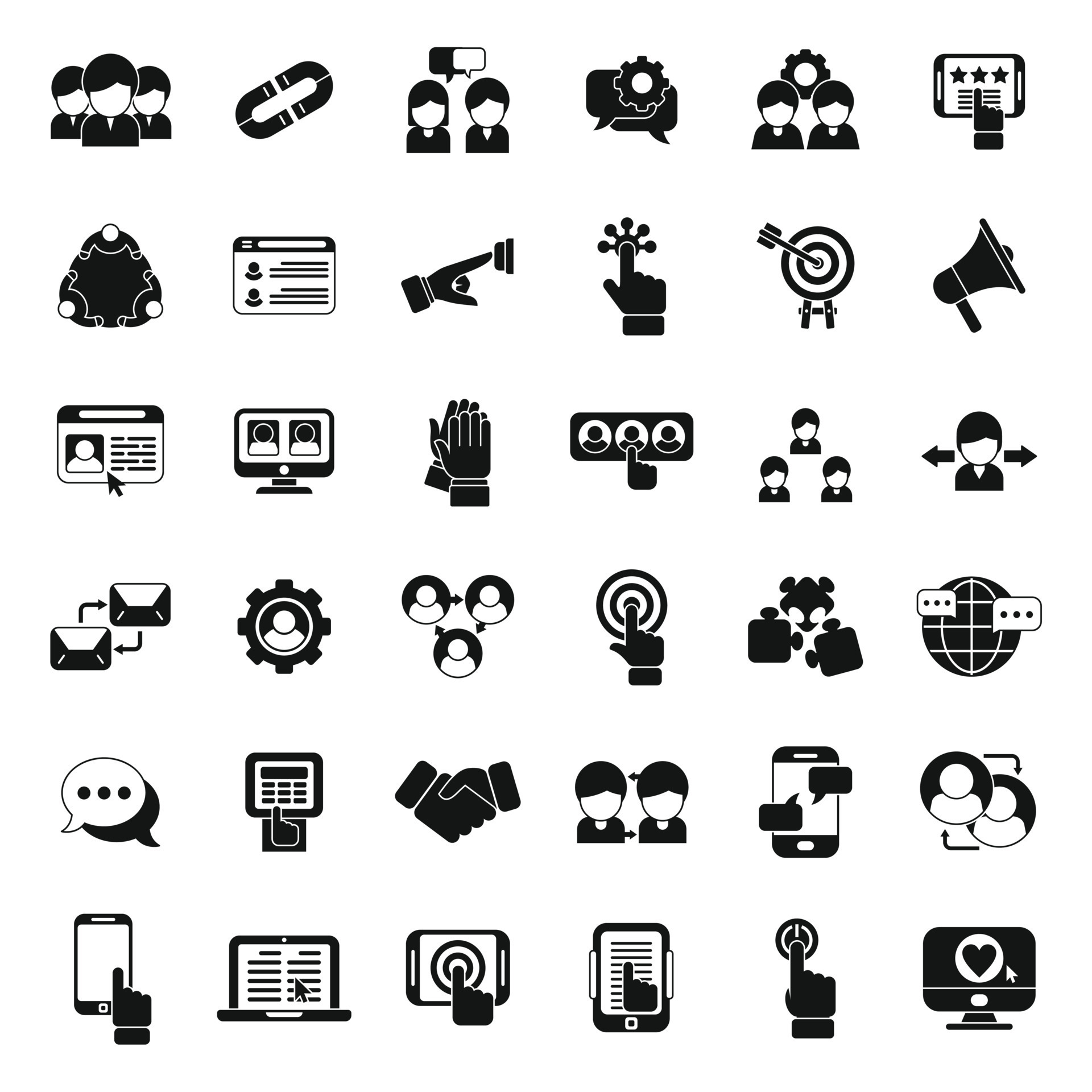 Interaction Icons Set Simple Vector Test Process 8631369 Vector Art At Vecteezy