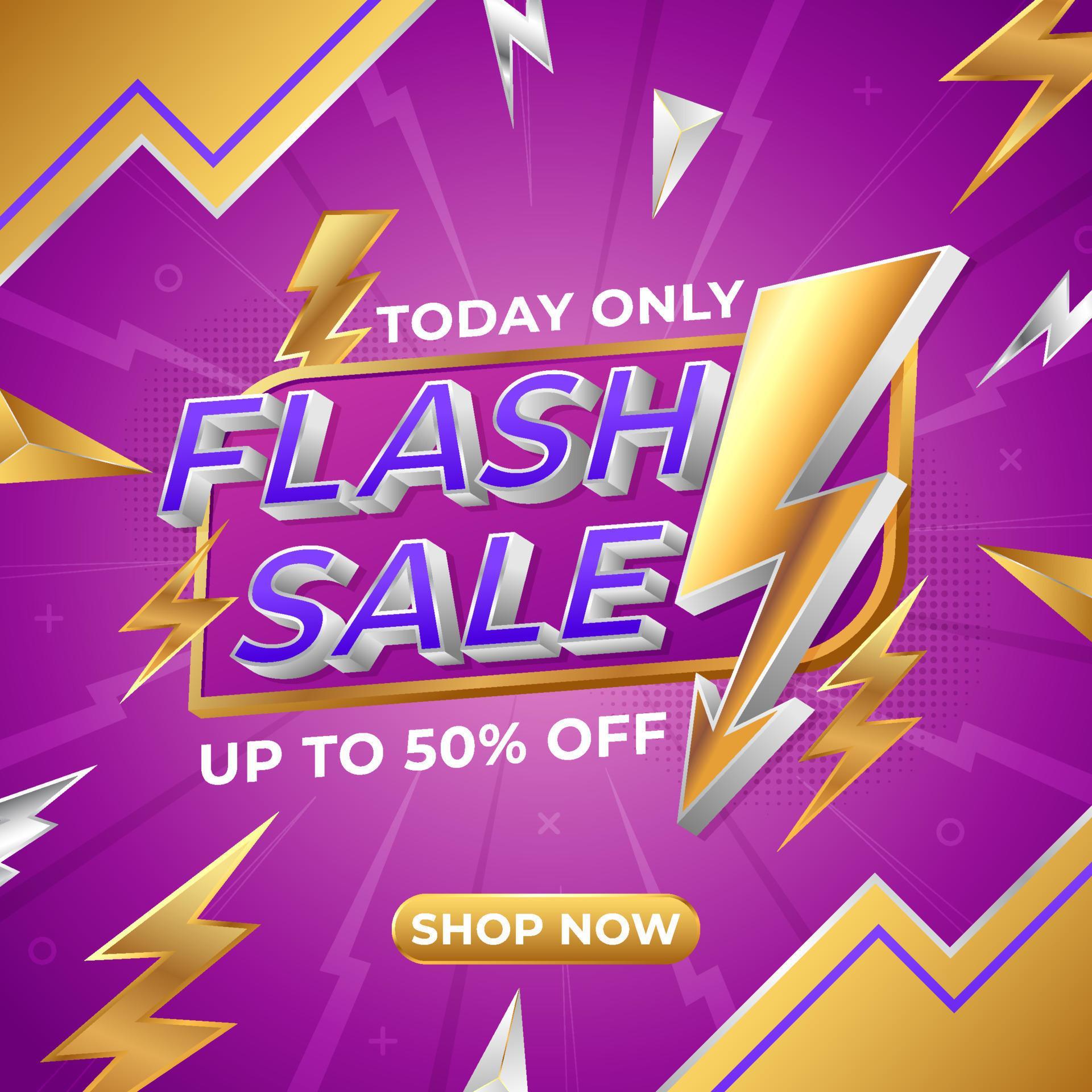 Flash Sale Poster Template 8631783 Vector Art at Vecteezy