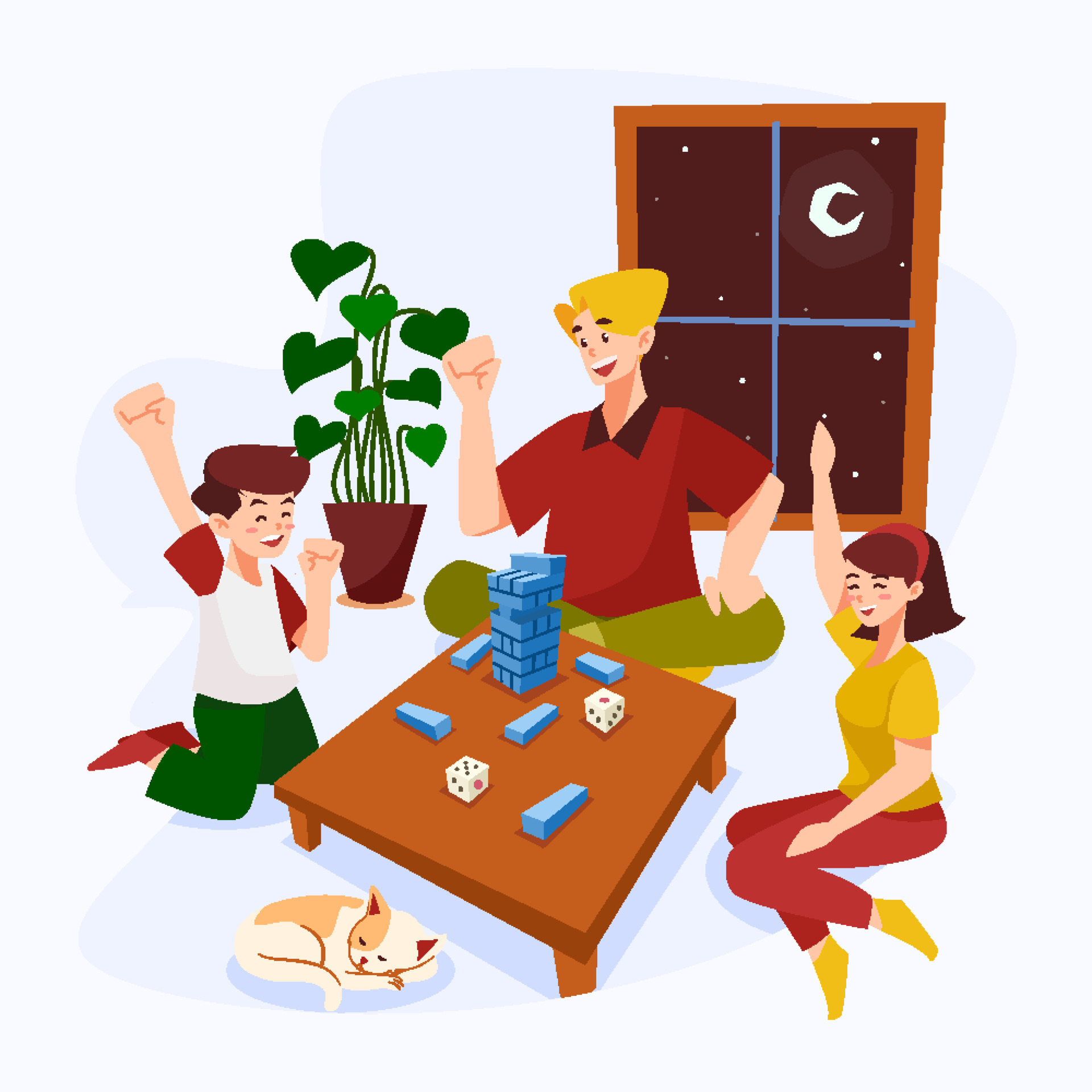 Family Game Night Clip Art