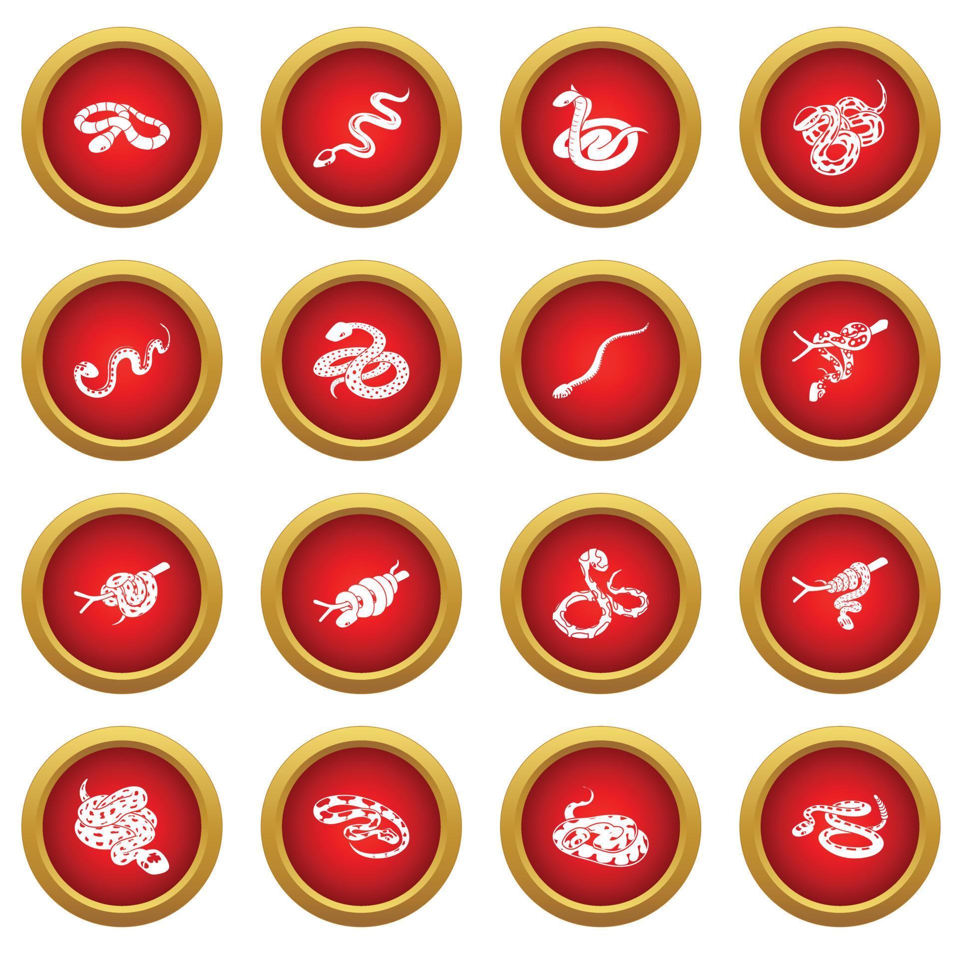 Snake icons set, simple style 8648434 Vector Art at Vecteezy