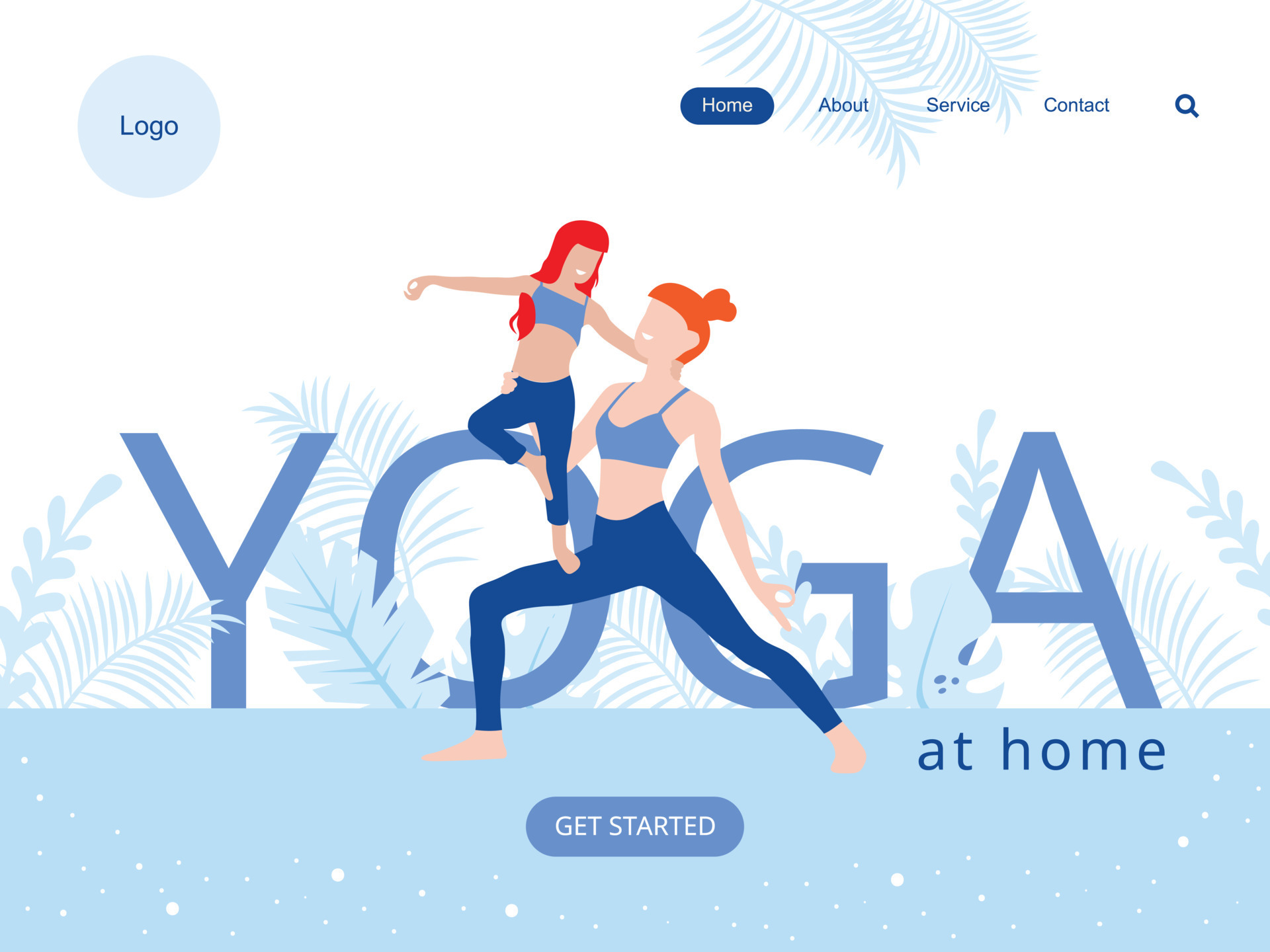 Concept of a web page for yoga classes 8652717 Vector Art at Vecteezy