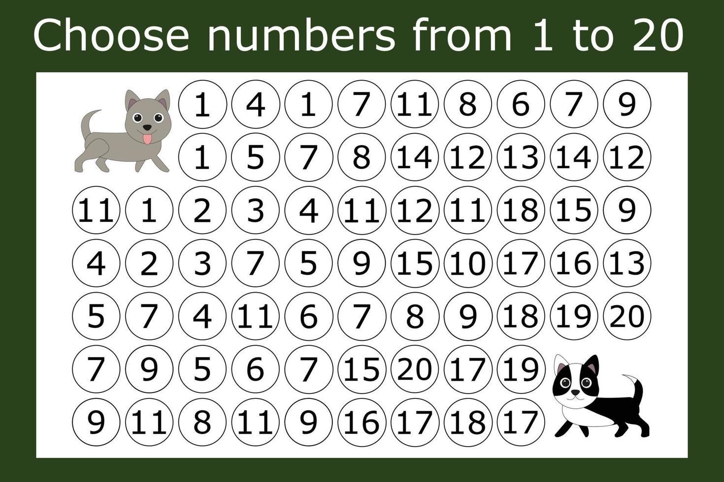 Connect the numbers from 1 to 20 in the correct order and go through ...