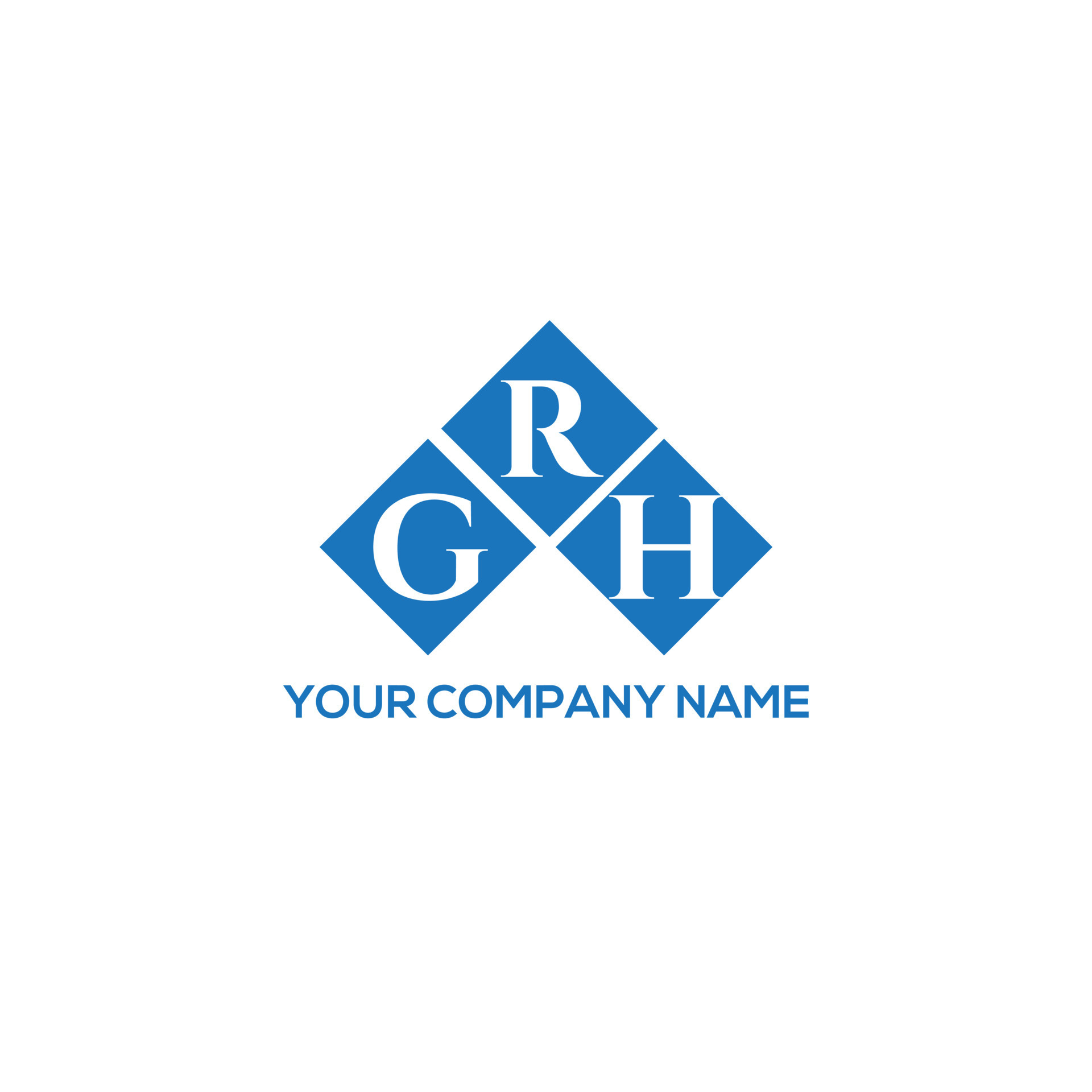 GRH letter logo design on white background. GRH creative initials letter logo concept. GRH ...