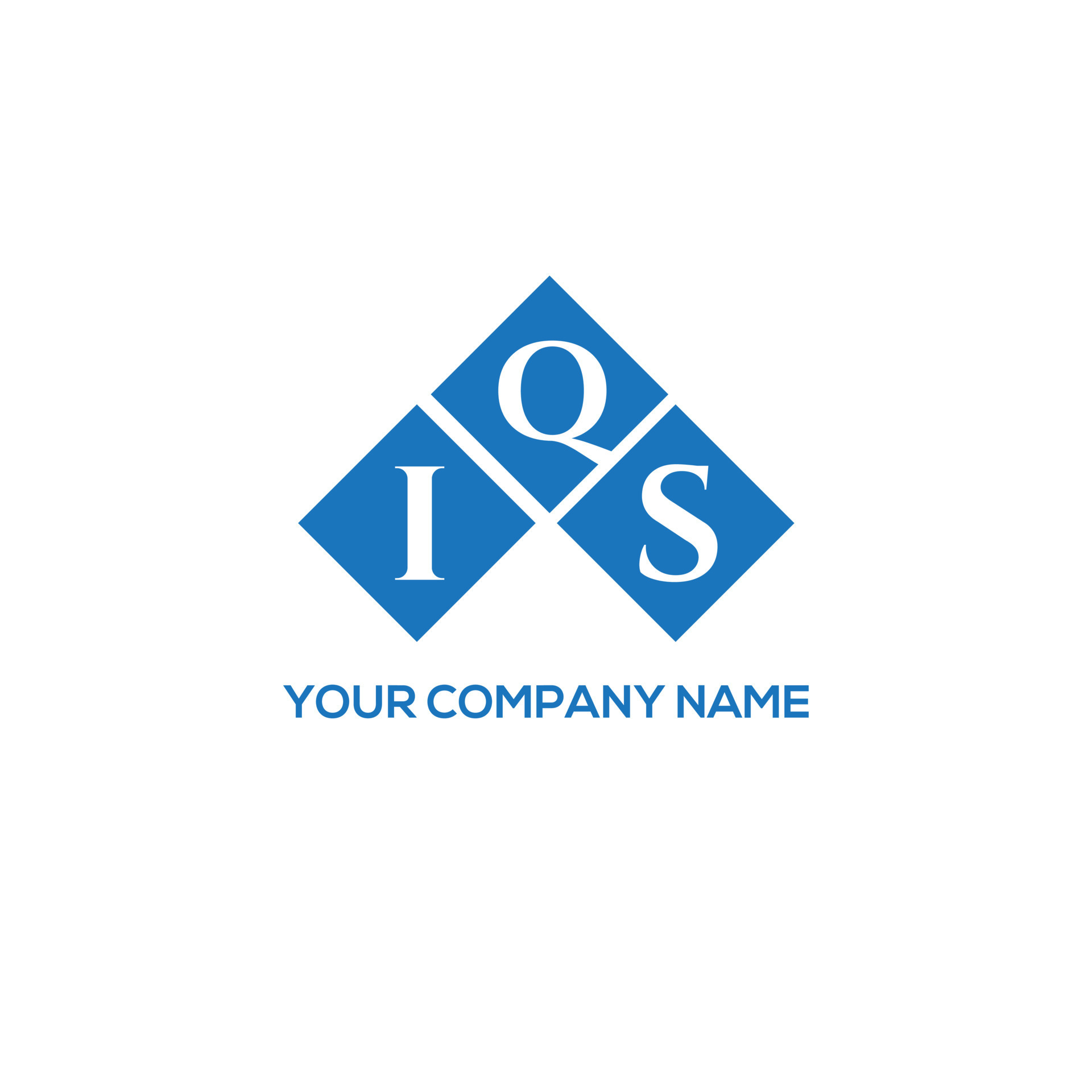IQS letter logo design on white background. IQS creative initials ...