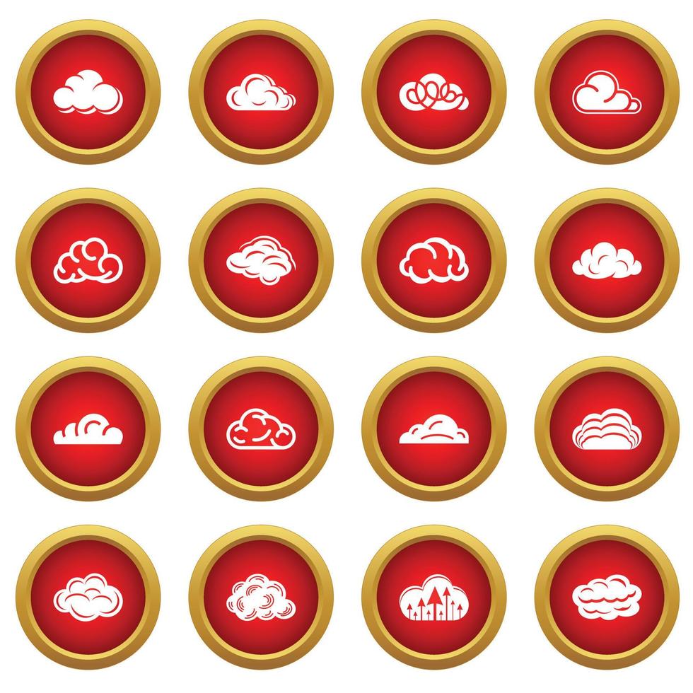 Cloud icons set, simple style 8658599 Vector Art at Vecteezy