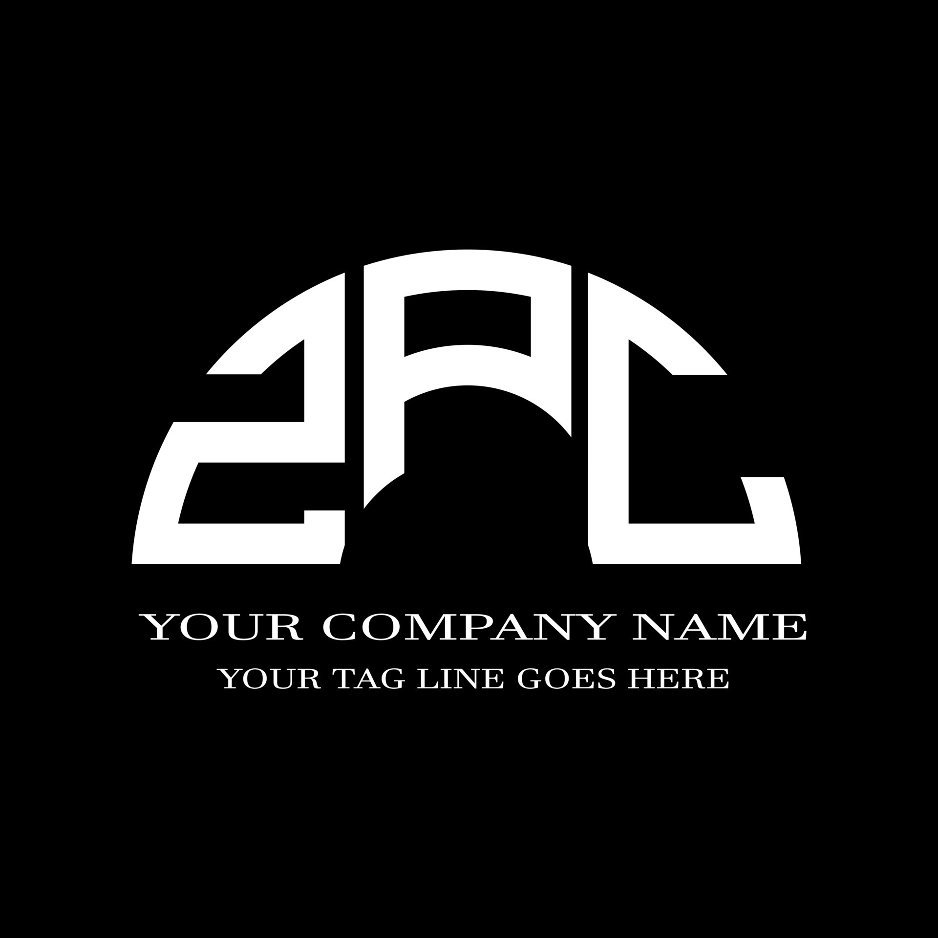 Zpc Letter Logo Creative Design With Vector Graphic 8664751 Vector Art