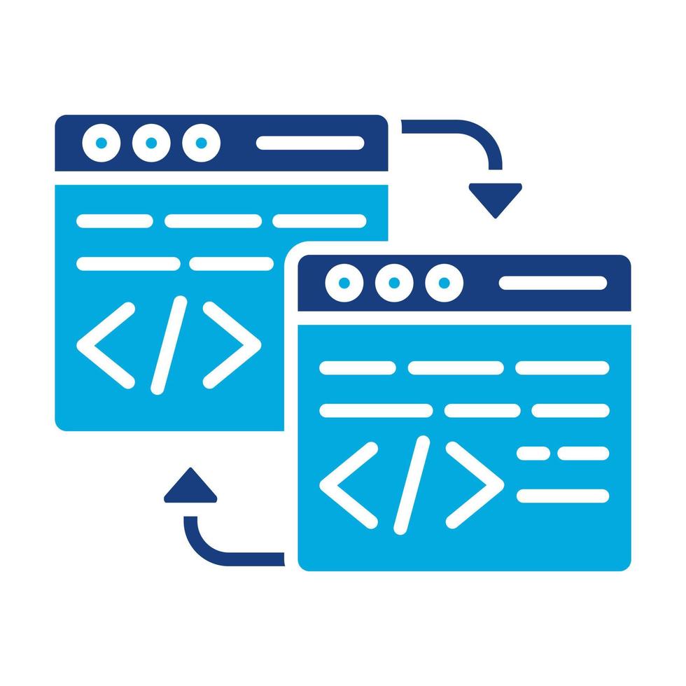 Code Refactoring Glyph Two Color Icon 8678343 Vector Art at Vecteezy