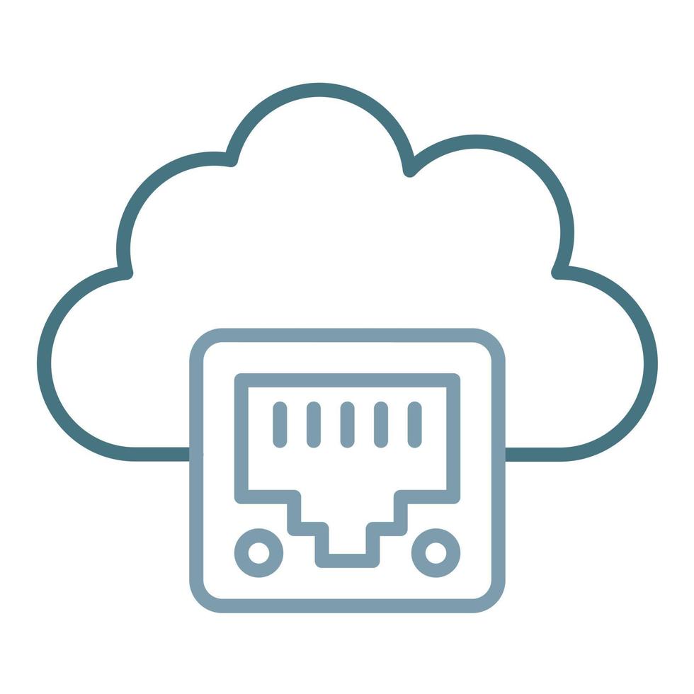 Cloud Ethernet Line Two Color Icon 8678986 Vector Art at Vecteezy