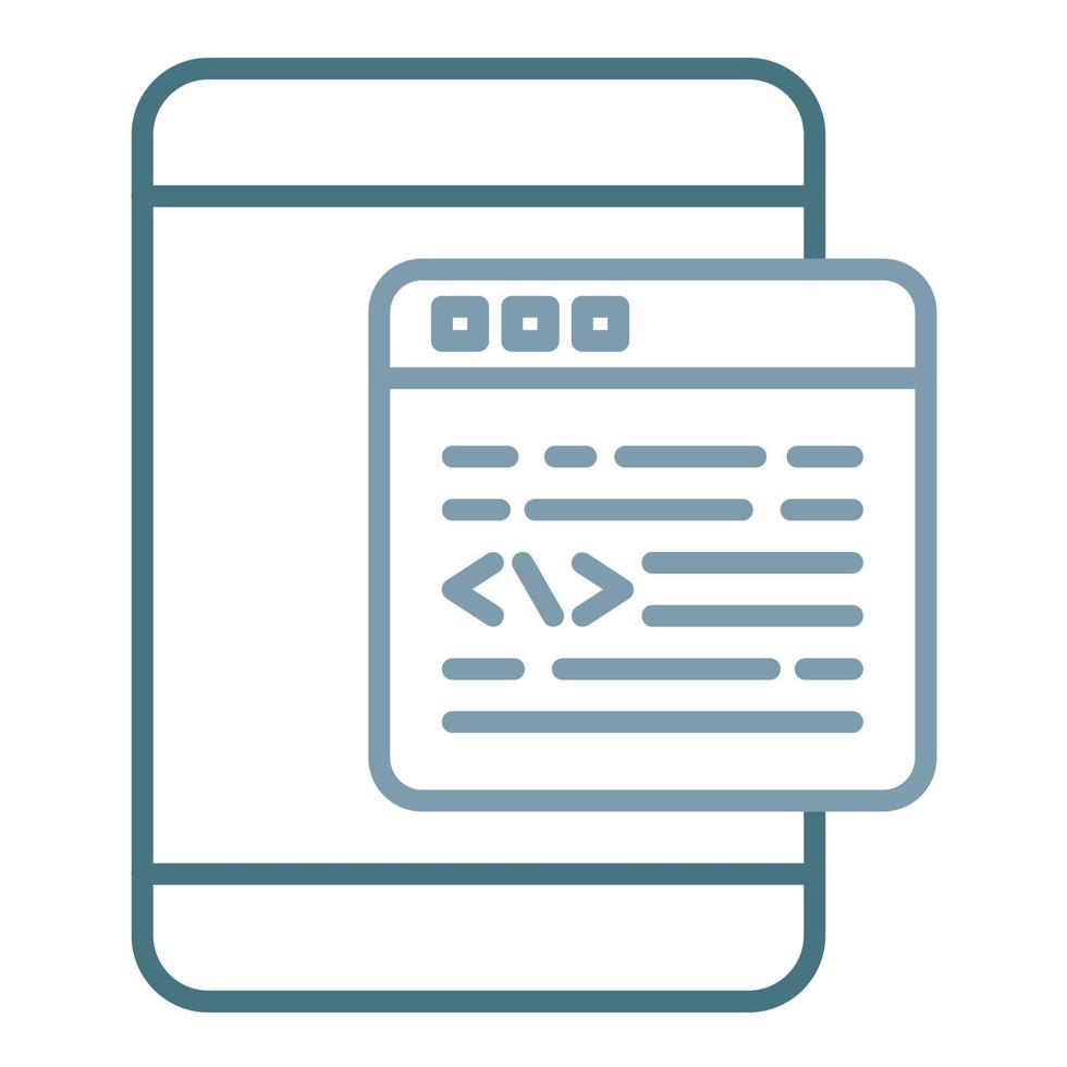 Application Coding Line Two Color Icon 8679078 Vector Art at Vecteezy
