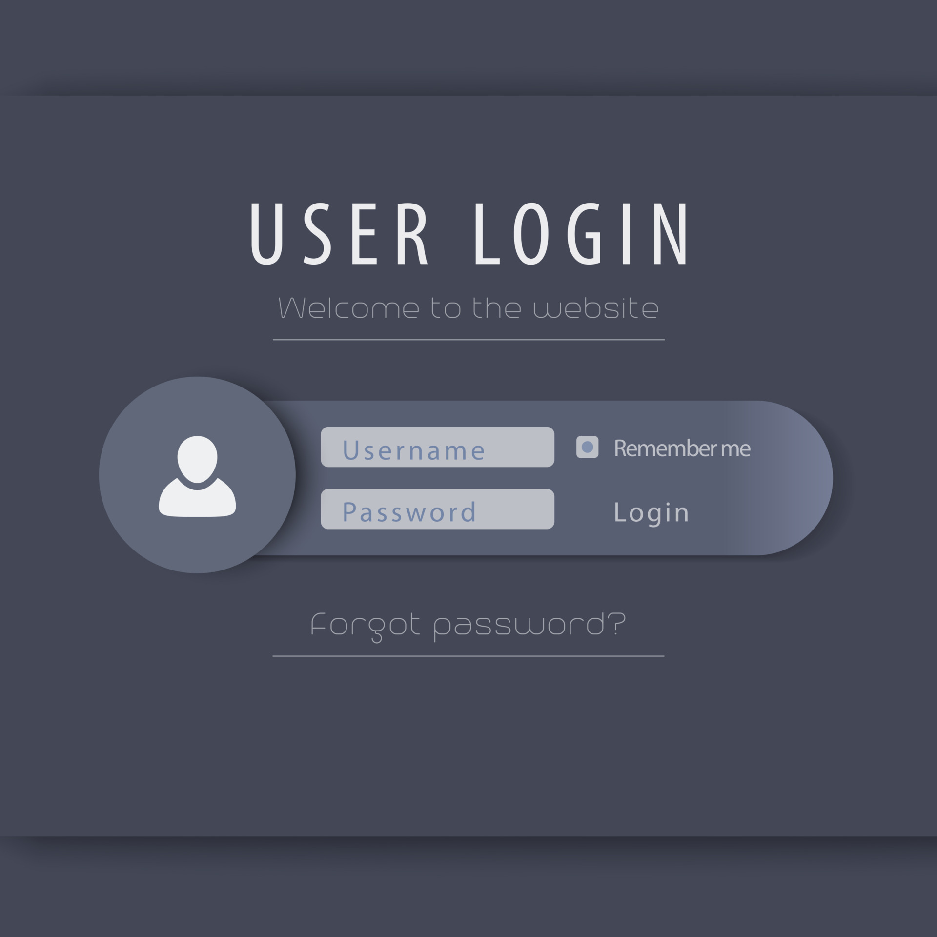 User Login window concept, web page design, vector 8681140 Vector Art ...