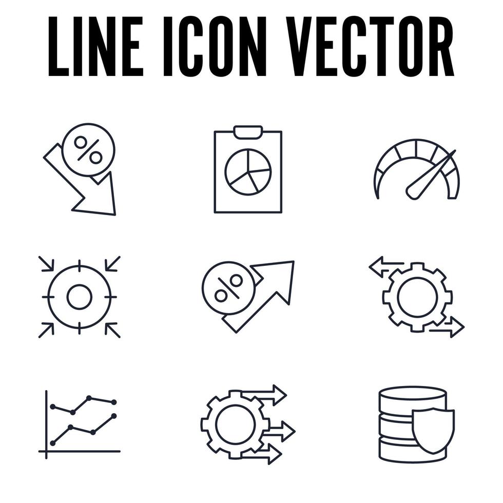data analysis set icon symbol template for graphic and web design ...