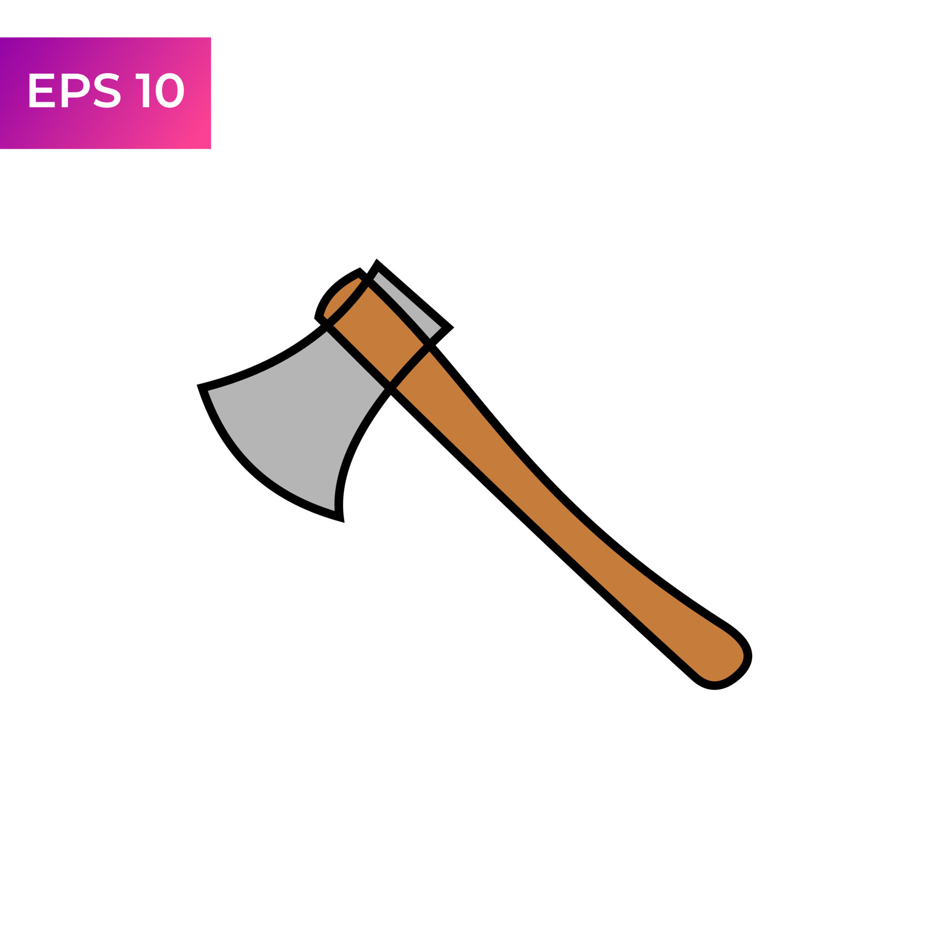 color de plantilla de icono de hacha editable. signo de vector de ...