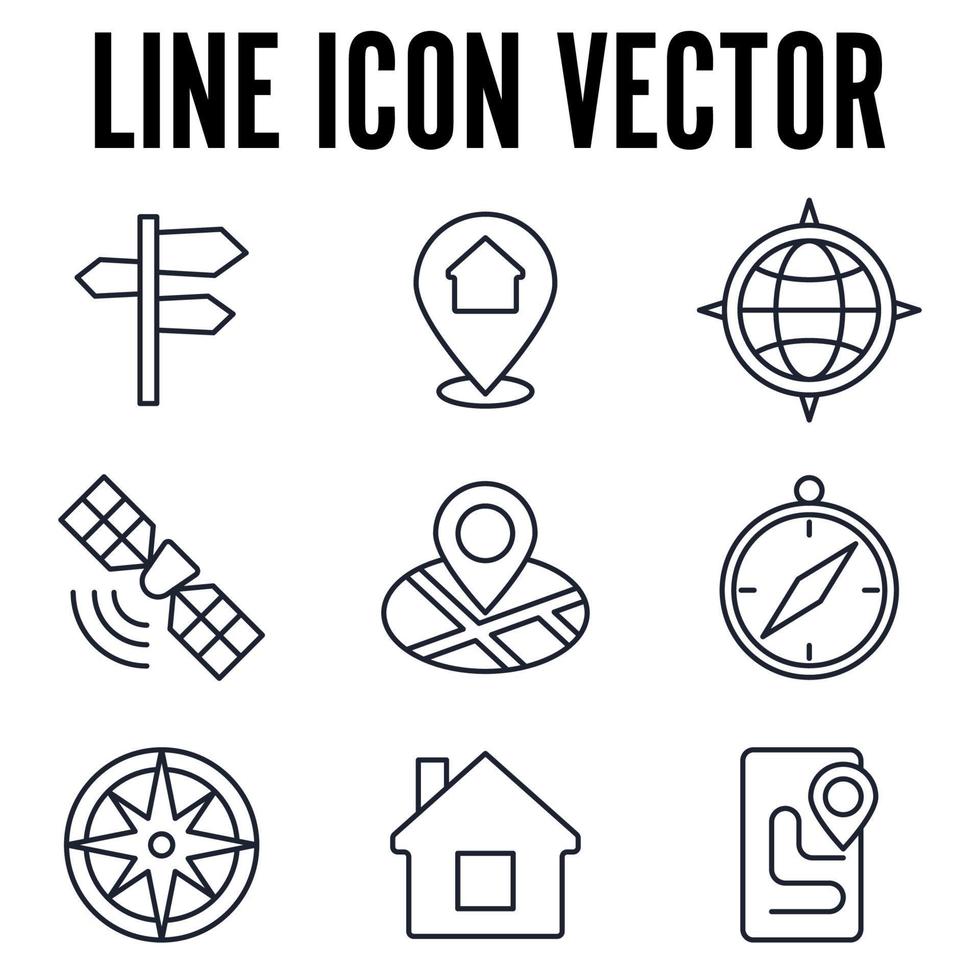 Navigation set icon symbol template for graphic and web design ...