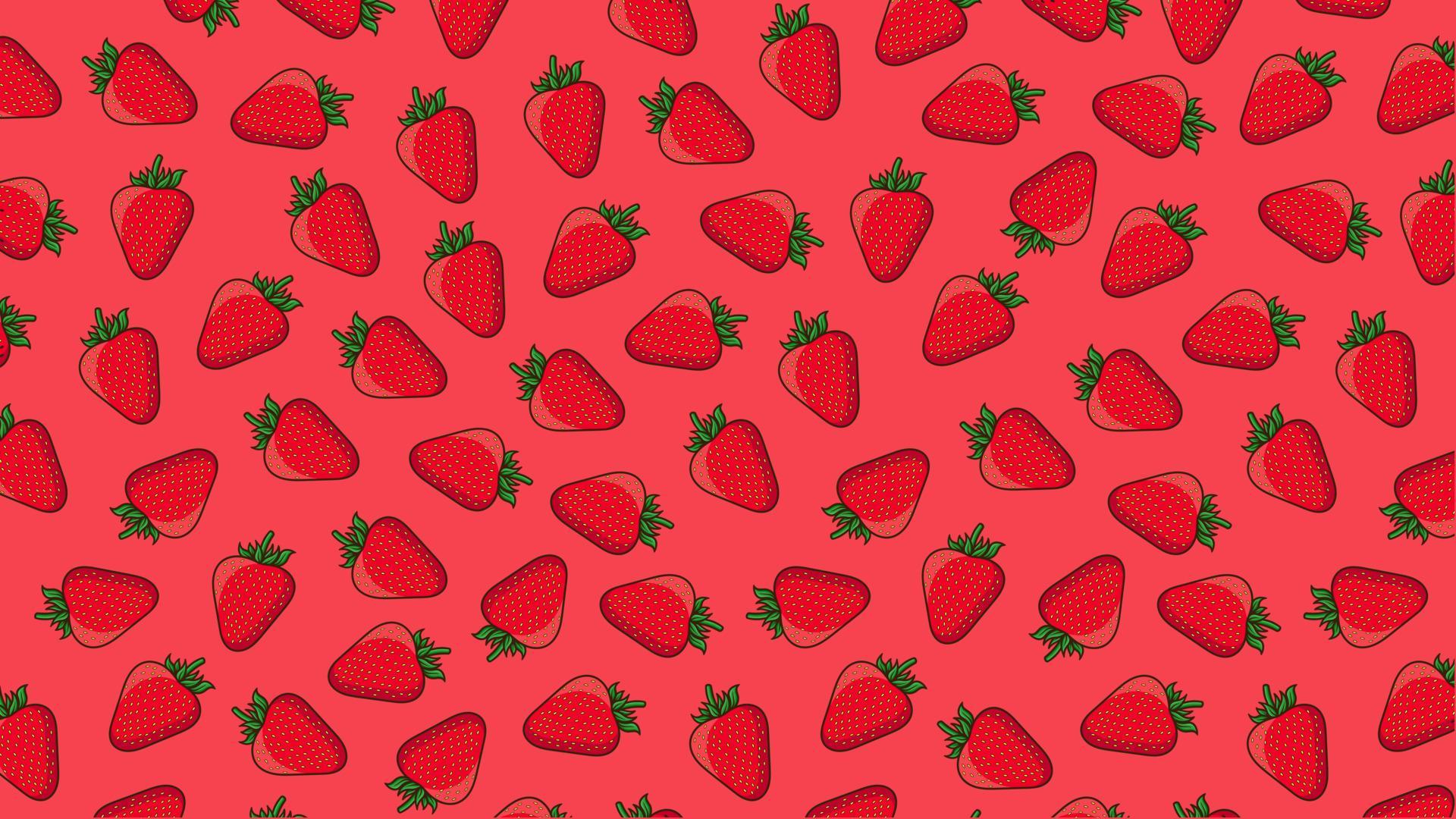 Strawberry Background Pattern Vector Isolated 8693310 Vector Art at ...