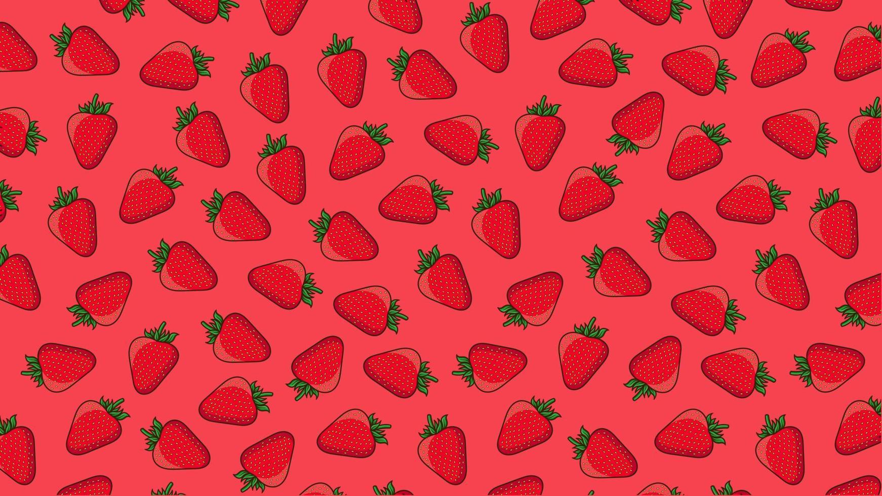 Strawberry Background Pattern Vector Isolated 8693310 Vector Art at ...