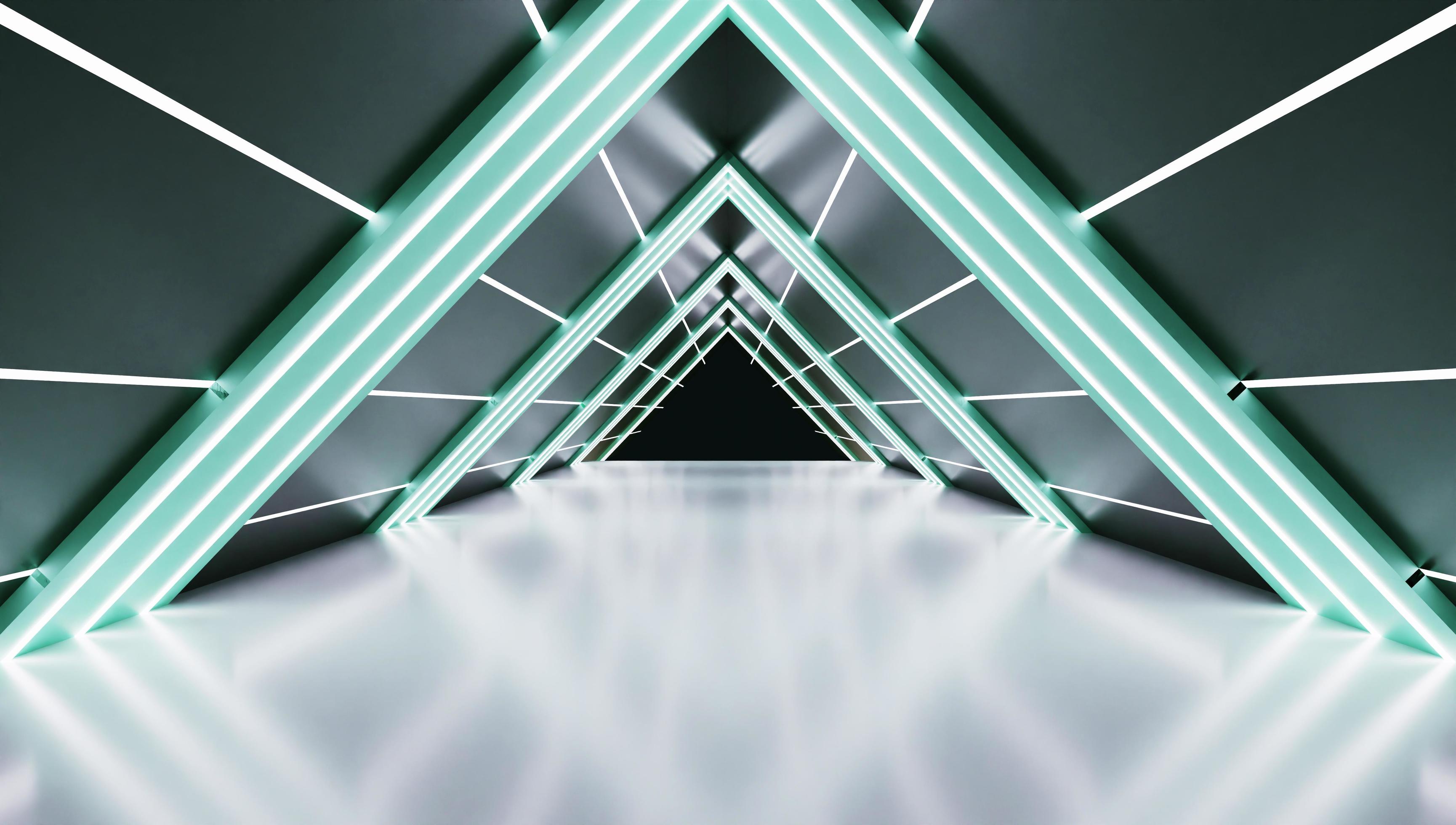 3D Rendering Of Abstract Realistic With Glowing Abstract Shape Lights ... 3D Rendering Of Abstract Realistic With Glowing Abstract Shape Lights ...
