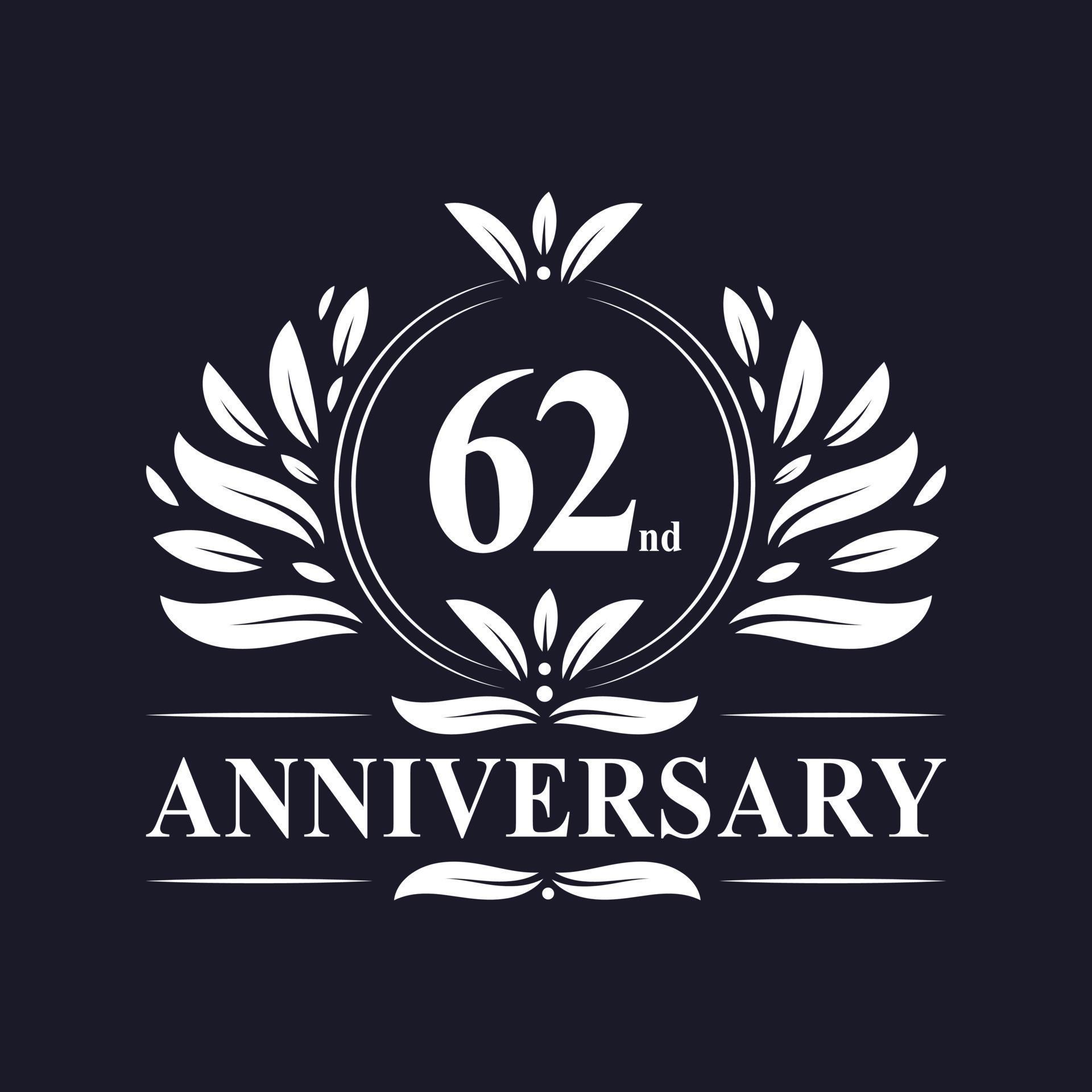 62 years Anniversary logo, luxurious 62nd Anniversary design ... 62 years Anniversary logo, luxurious 62nd Anniversary design ...