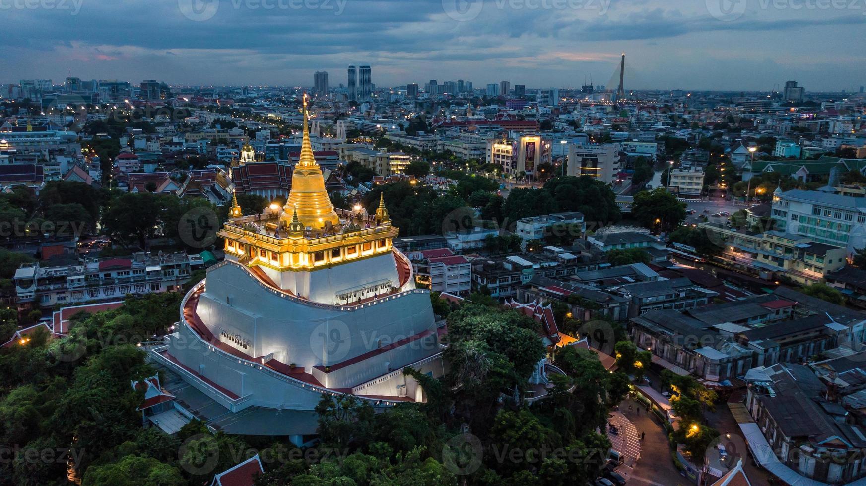 Golden Mountain Wat Saket Ratcha Wora Maha Wihan popular Bangkok tourist attraction , Landmarks ...