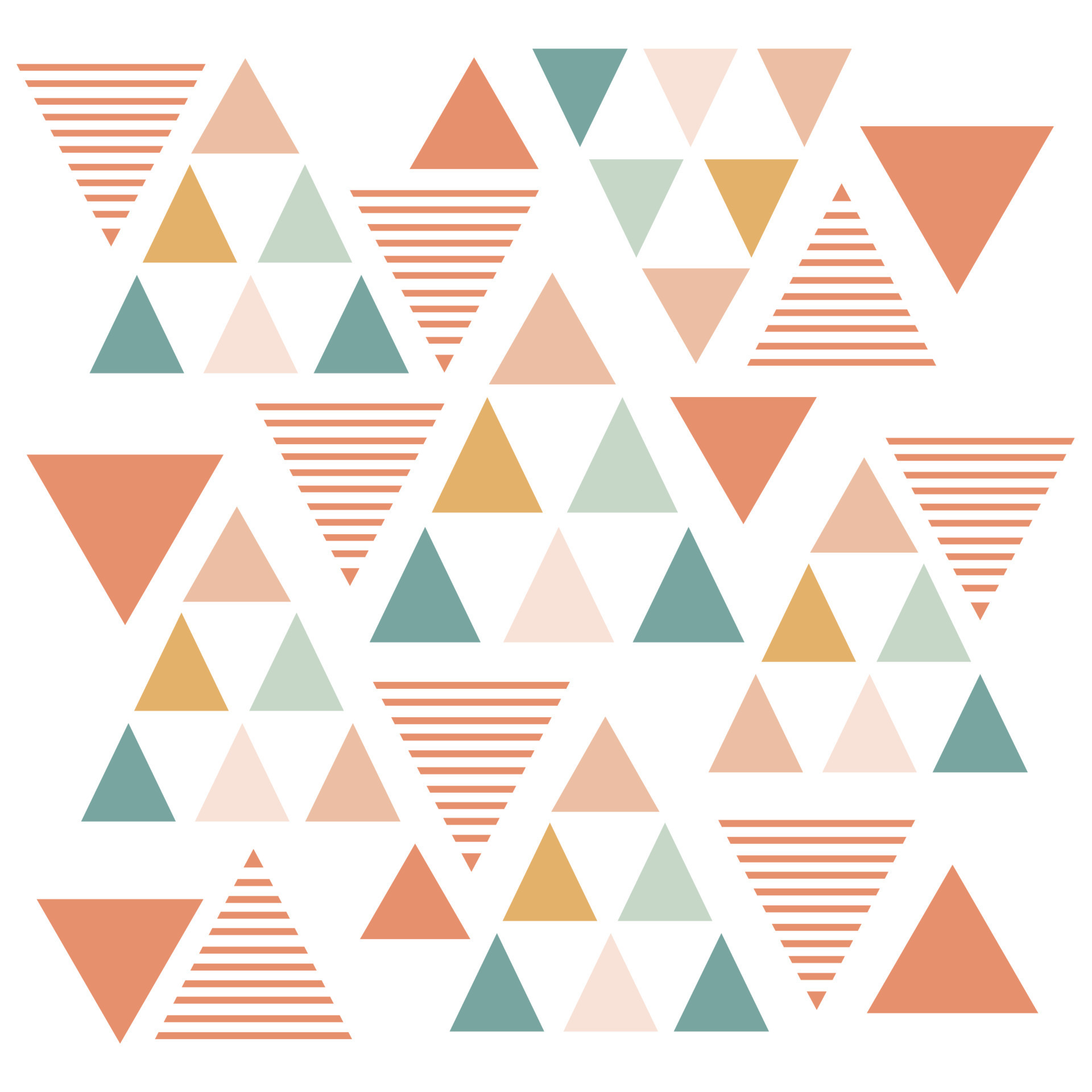 Geometric Triangle vector surface pattern color variation and different ...