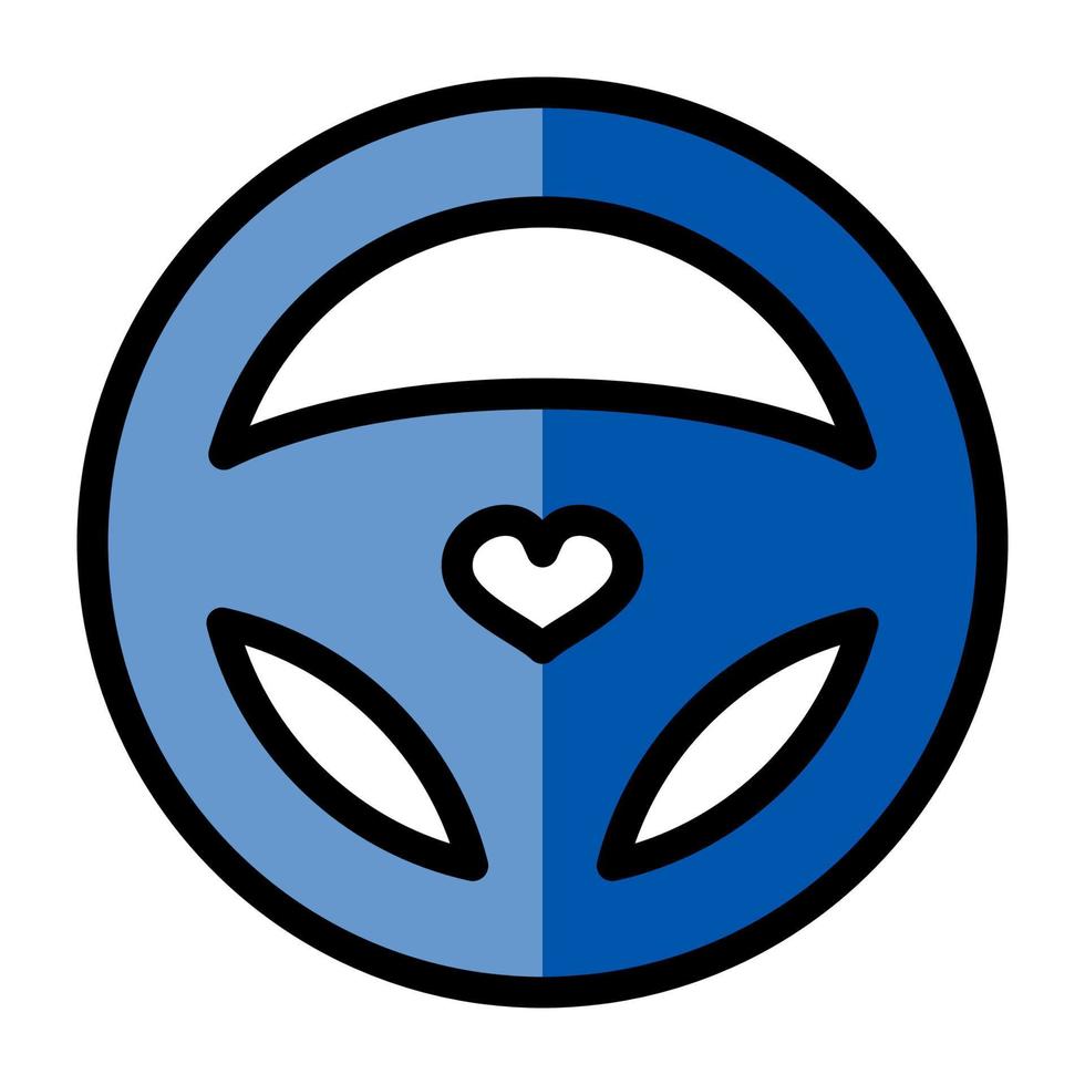 Steering wheel vector icon isolated on a white background. 8709443 ...