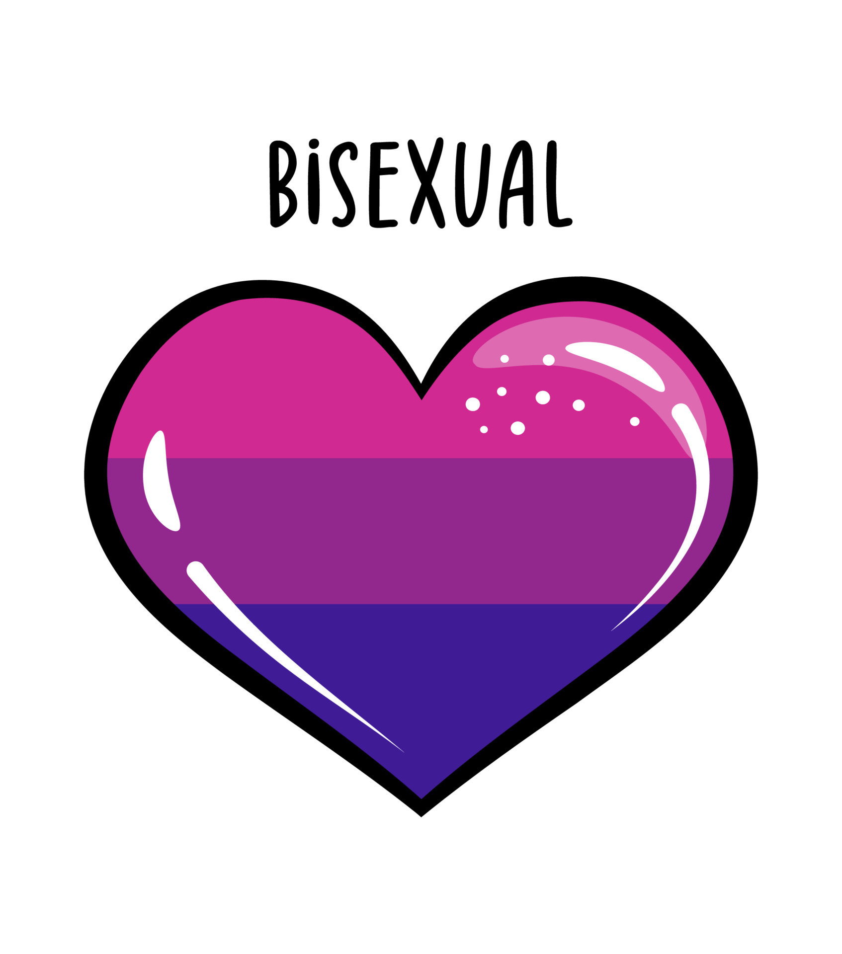 Símbolo Bisexual Del Corazón Bandera Del Orgullo De La Etiqueta