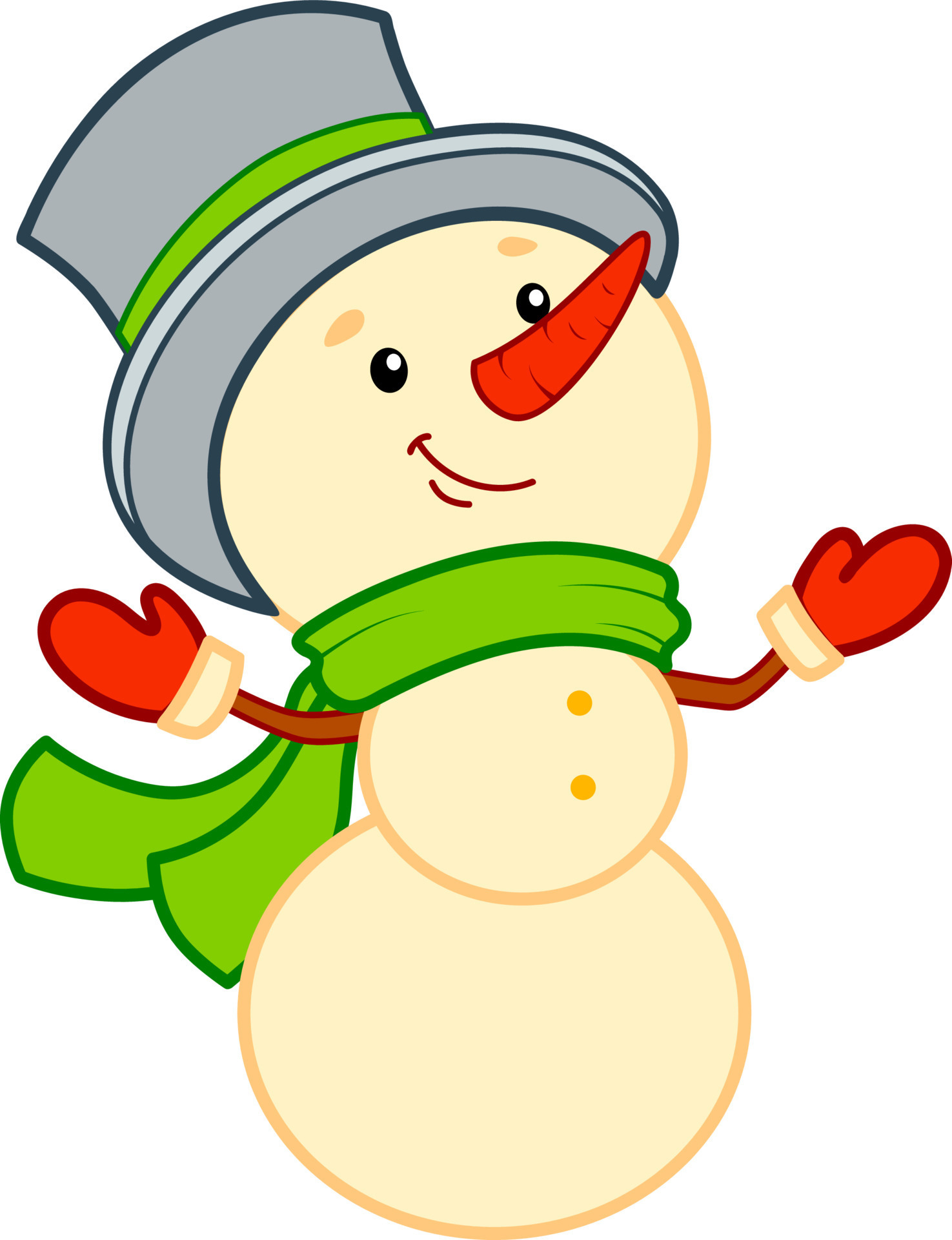 Cute Christmas Snowman Clipart