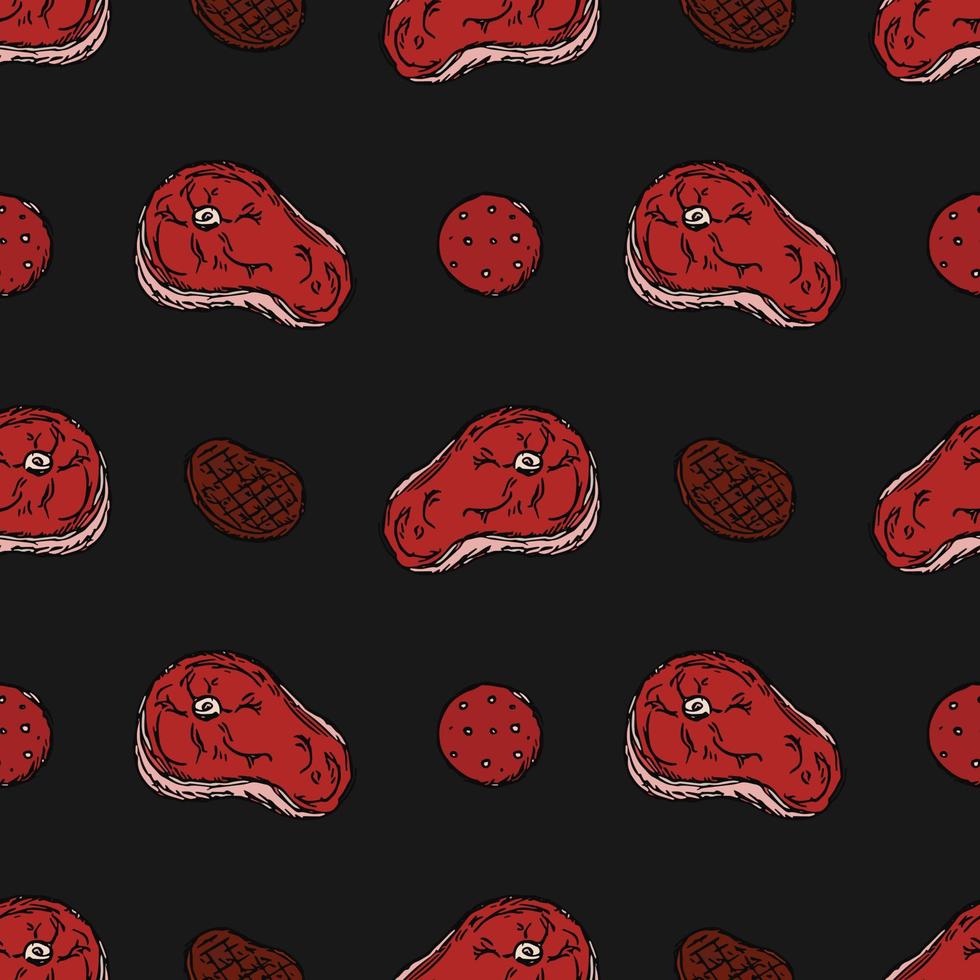 Seamless Meat Pattern 8724414 Vector Art At Vecteezy