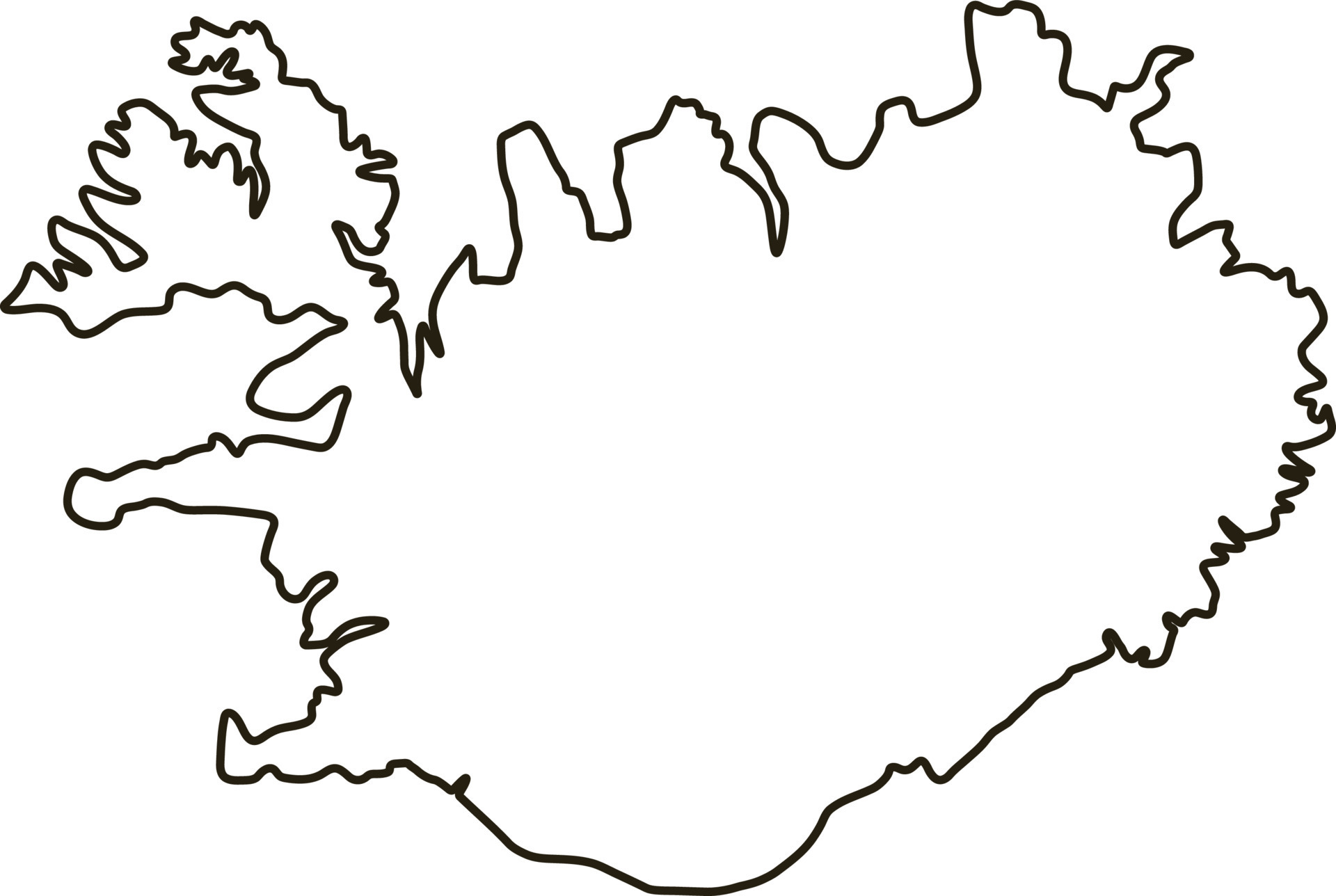 Map of Iceland. Outline map vector illustration 8726836 Vector Art at ... Map of Iceland. Outline map vector illustration 8726836 Vector Art at ...