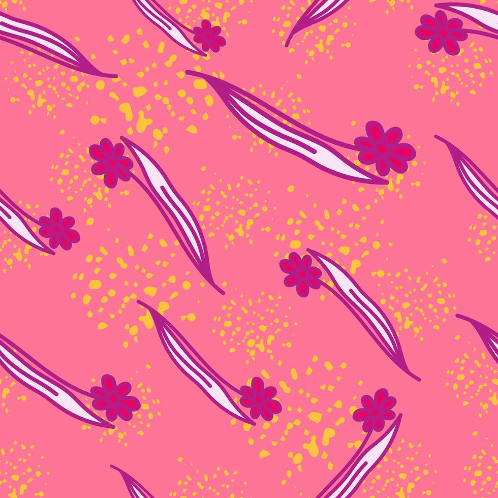 Hand drawn flower seamless pattern. Simple floral wallpaper. 8729854 ...