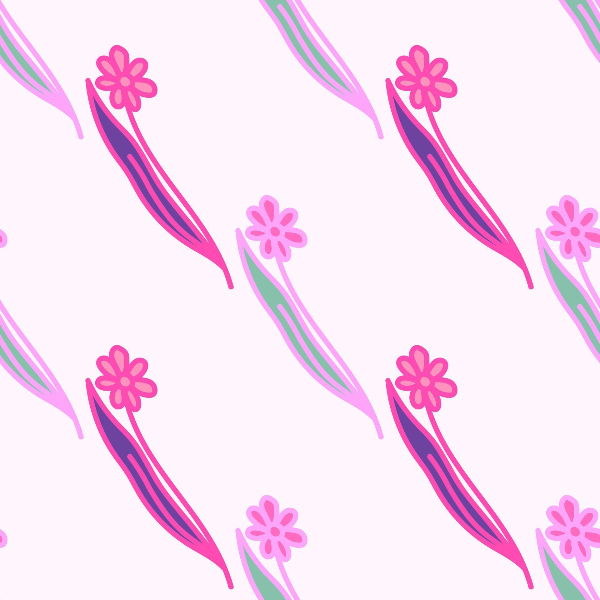 Hand drawn flower seamless pattern. Simple floral wallpaper. 8729955 ...