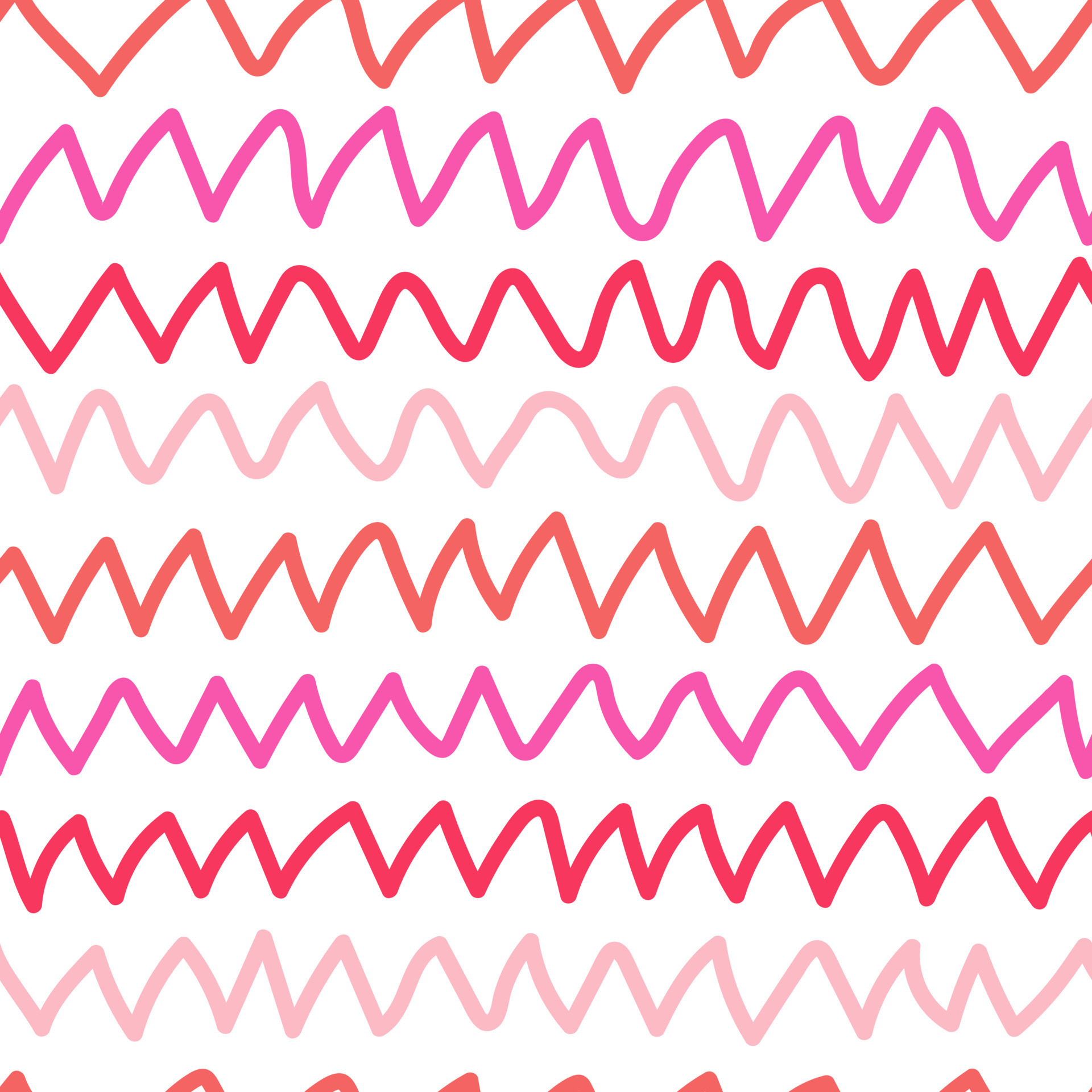 Hand Drawn Zig Zag Lines Seamless Pattern Abstract Wave Background In