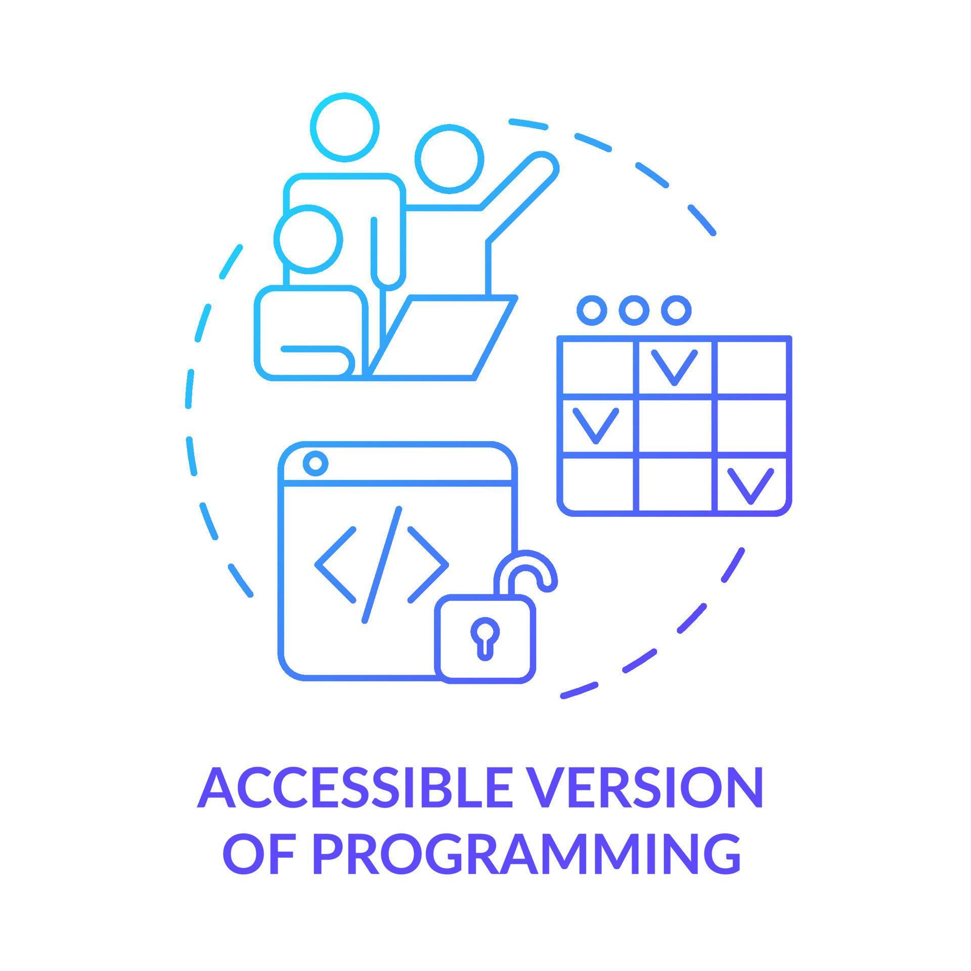 Accessible Version Of Programming Blue Gradient Concept Icon Easy Way