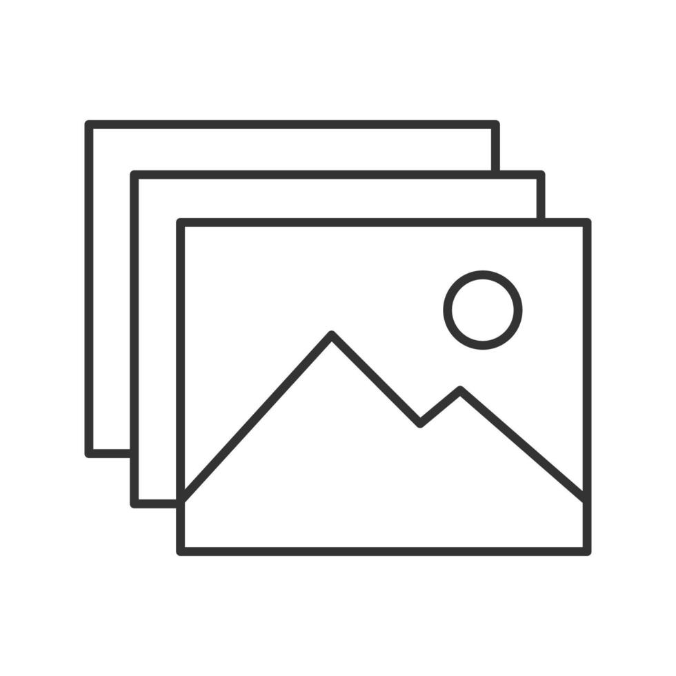 Digital Images Photos Linear Icon Thin Line Illustration Pictures
