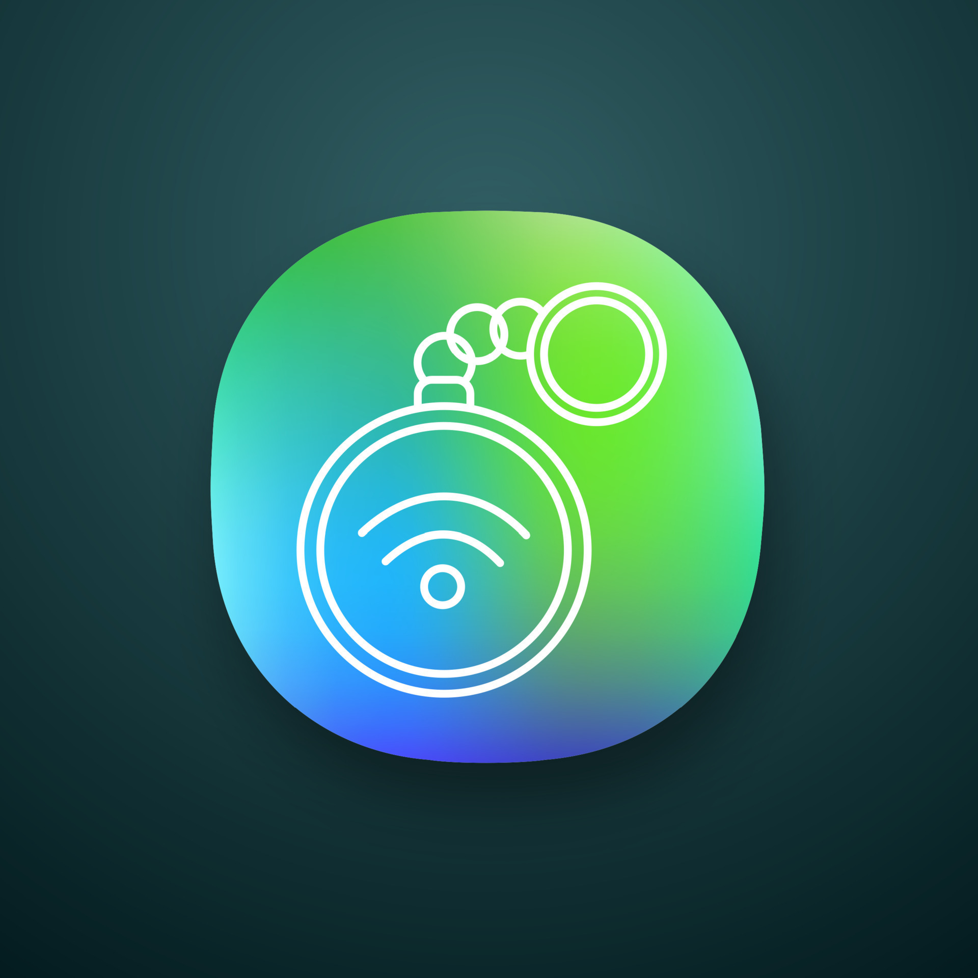 Nfc Trinket App Icon Near Field Communication Rfid Tag Contactless