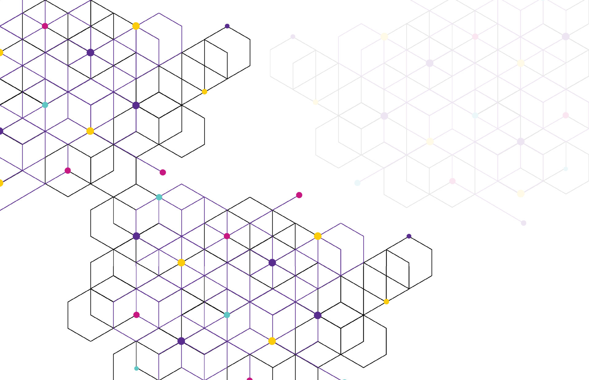 Abstract Geometric Boxes Pattern Dot Line Connection Background Modern